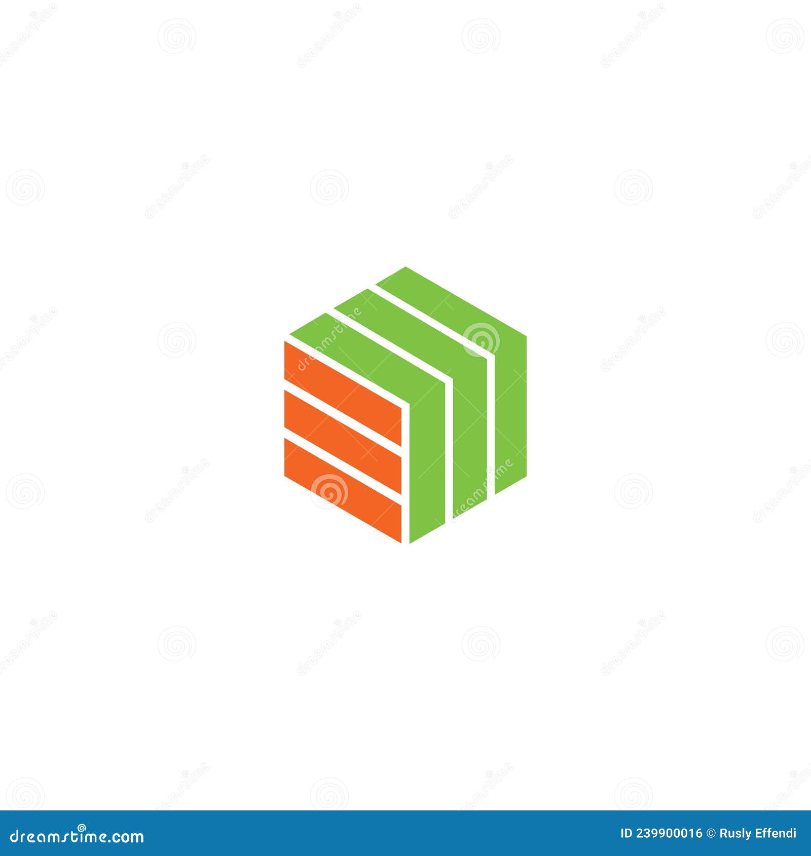 A Modern and Sophisticated Cube Logo Design with Initials EM Stock ...