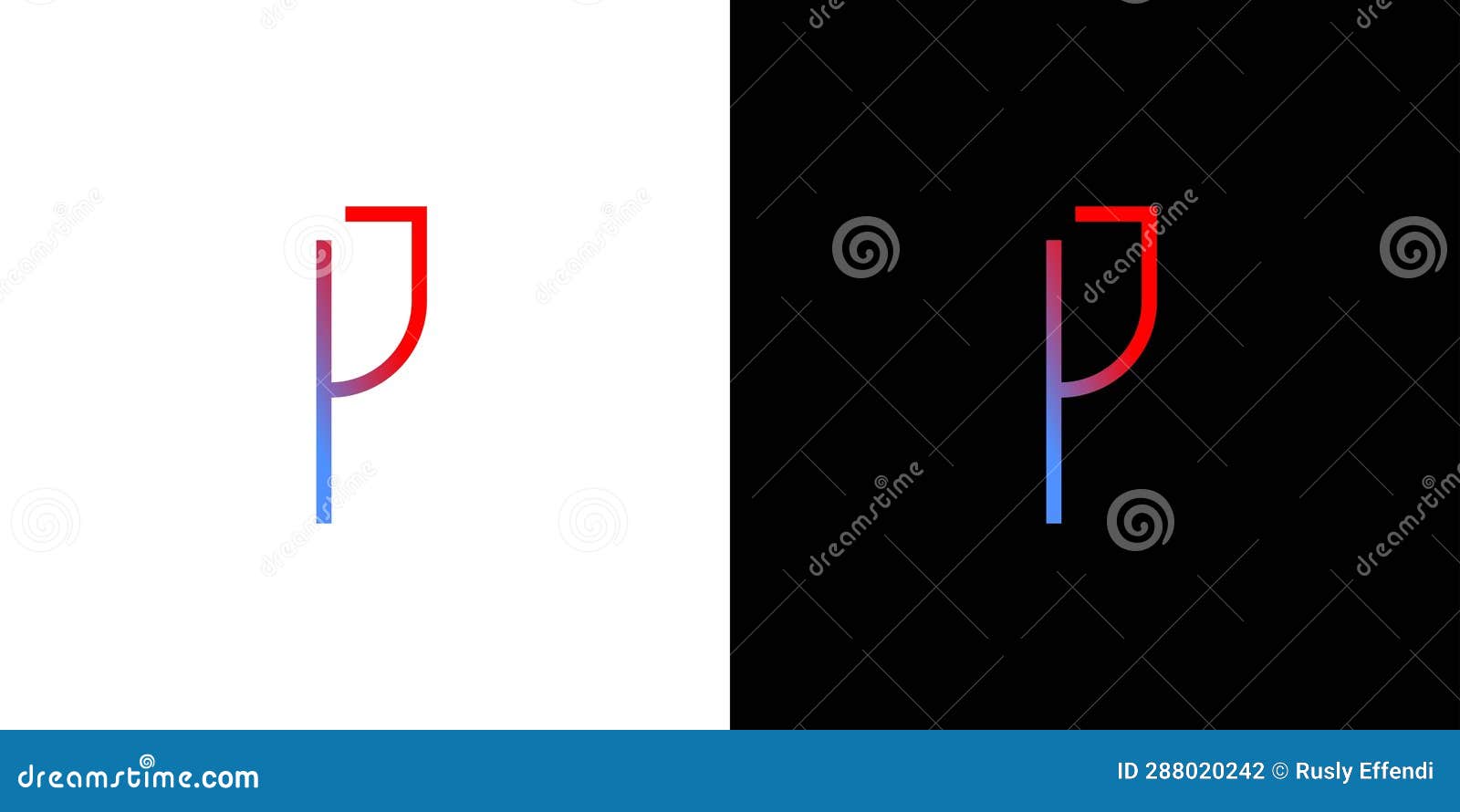 Modern and Sophisticated P Initials Logo Design Stock Vector ...