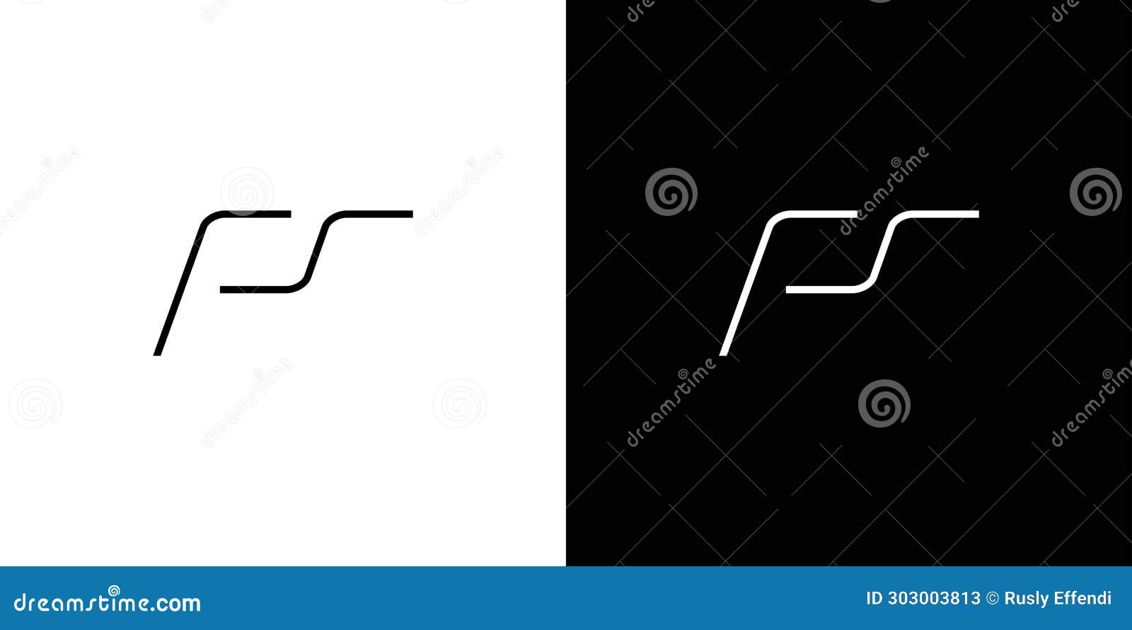 Modern and Sophisticated PS Initials Logo Design Stock Illustration ...
