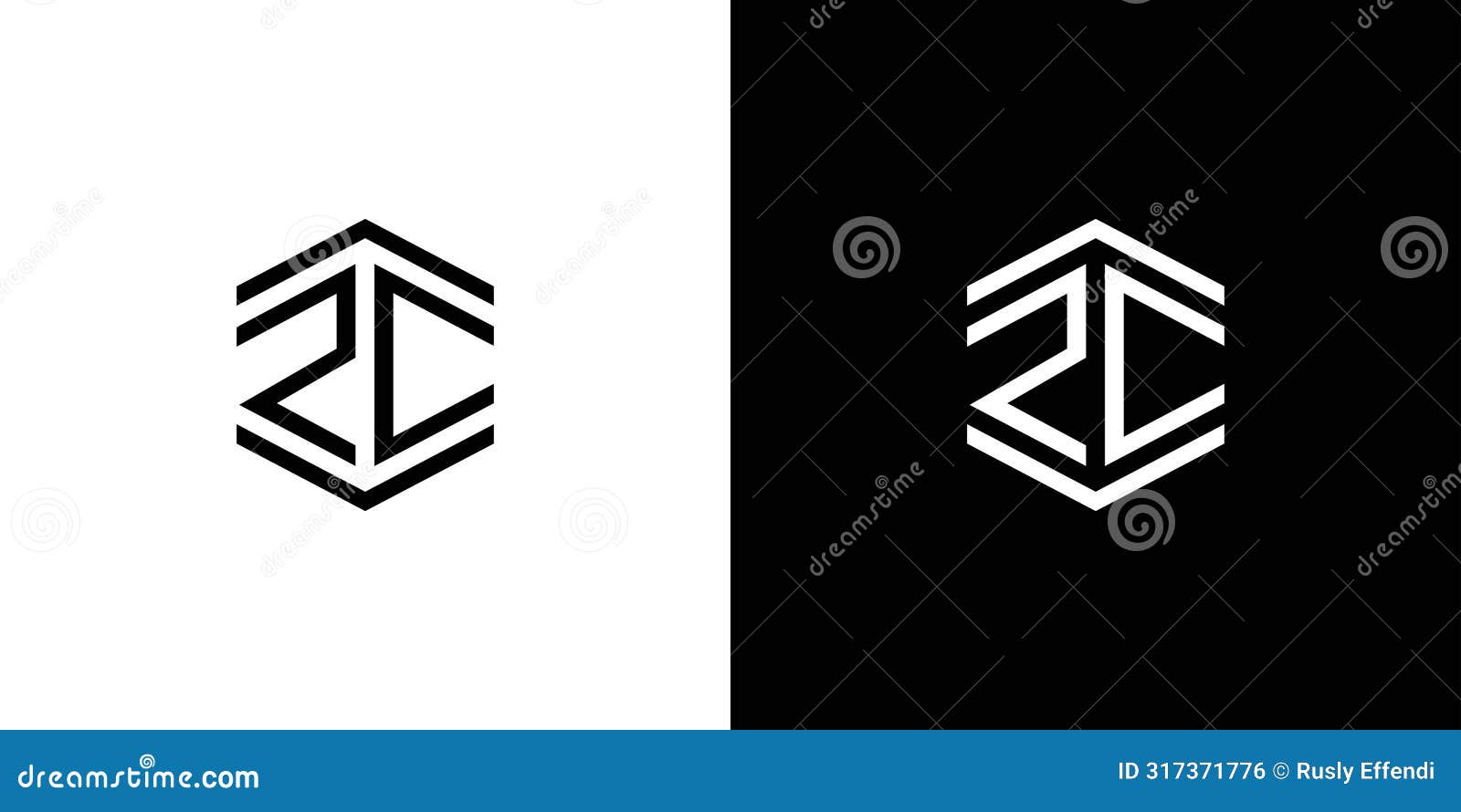 Modern and Sophisticated RC Logo Design Stock Vector - Illustration of ...