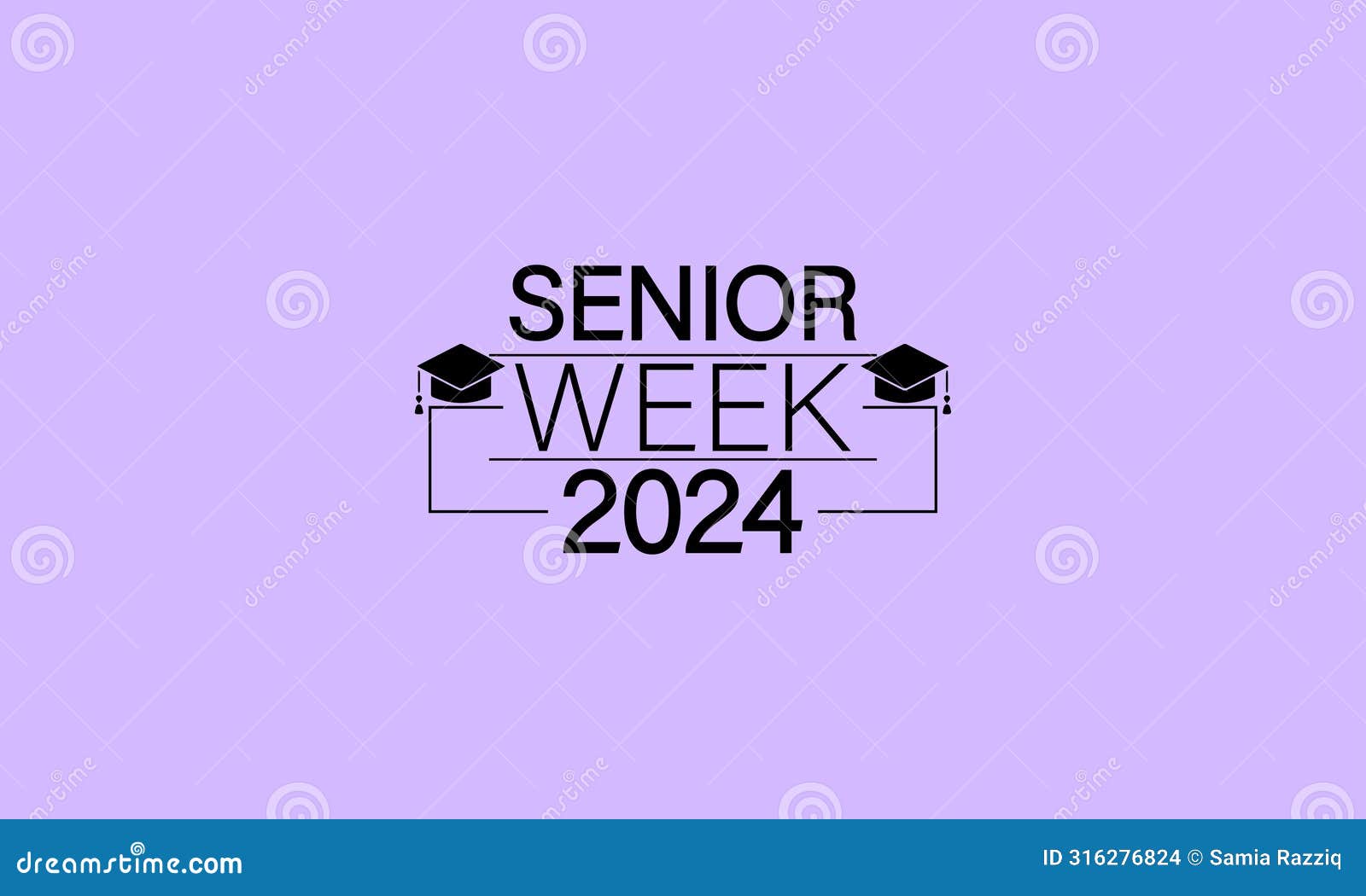Sleek and Trendy Senior Week 2024 Text Illustration Stock Vector ...