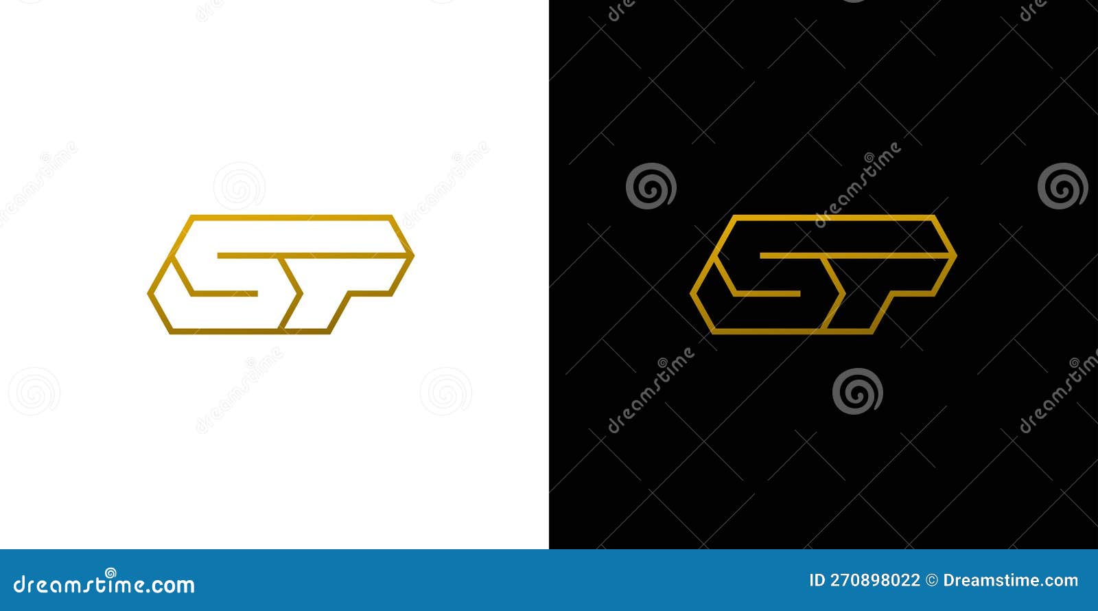 Modern and Sophisticated Letter SP Initial Logo Design Stock Vector ...