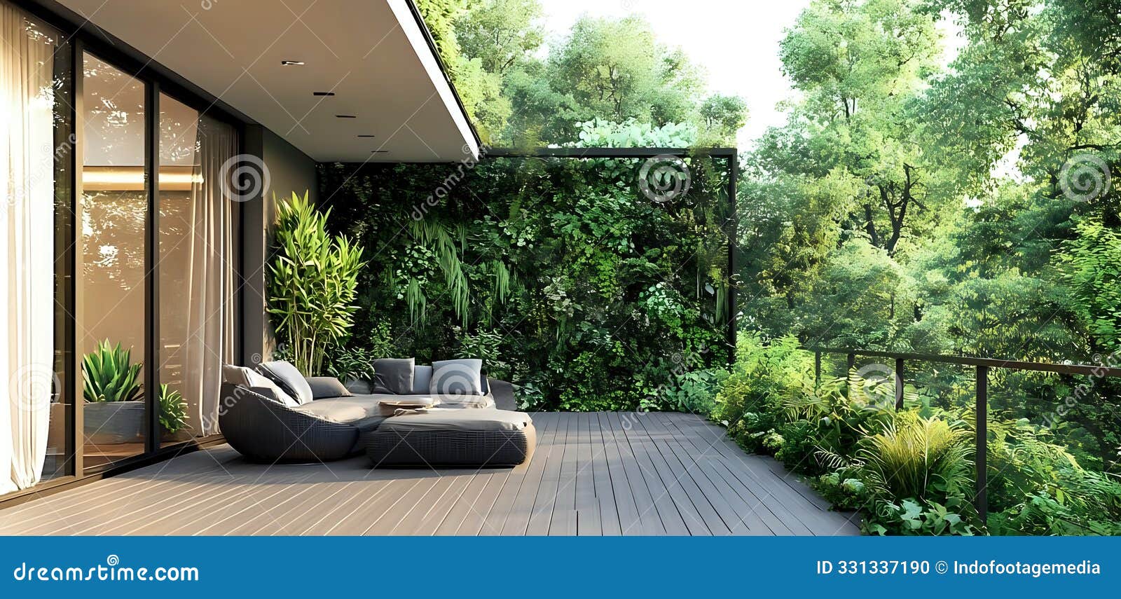 Modern Sophistication: Expansive Deck with Panoramic Window and ...