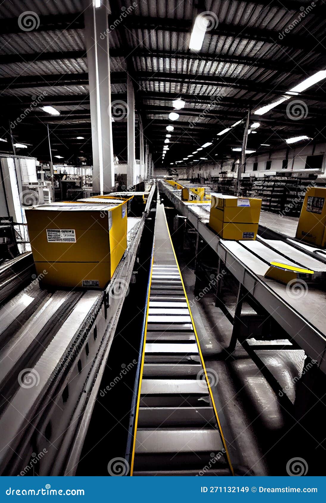 Modern Sorting Center. AI Generated. Stock Illustration - Illustration ...