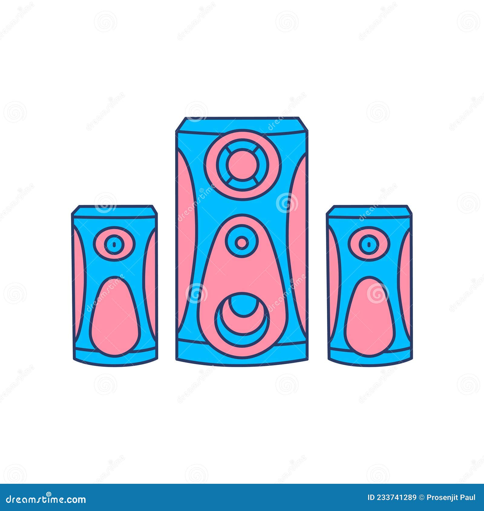 Modern Sound System Sound Box Icon Vector Stock Vector - Illustration ...