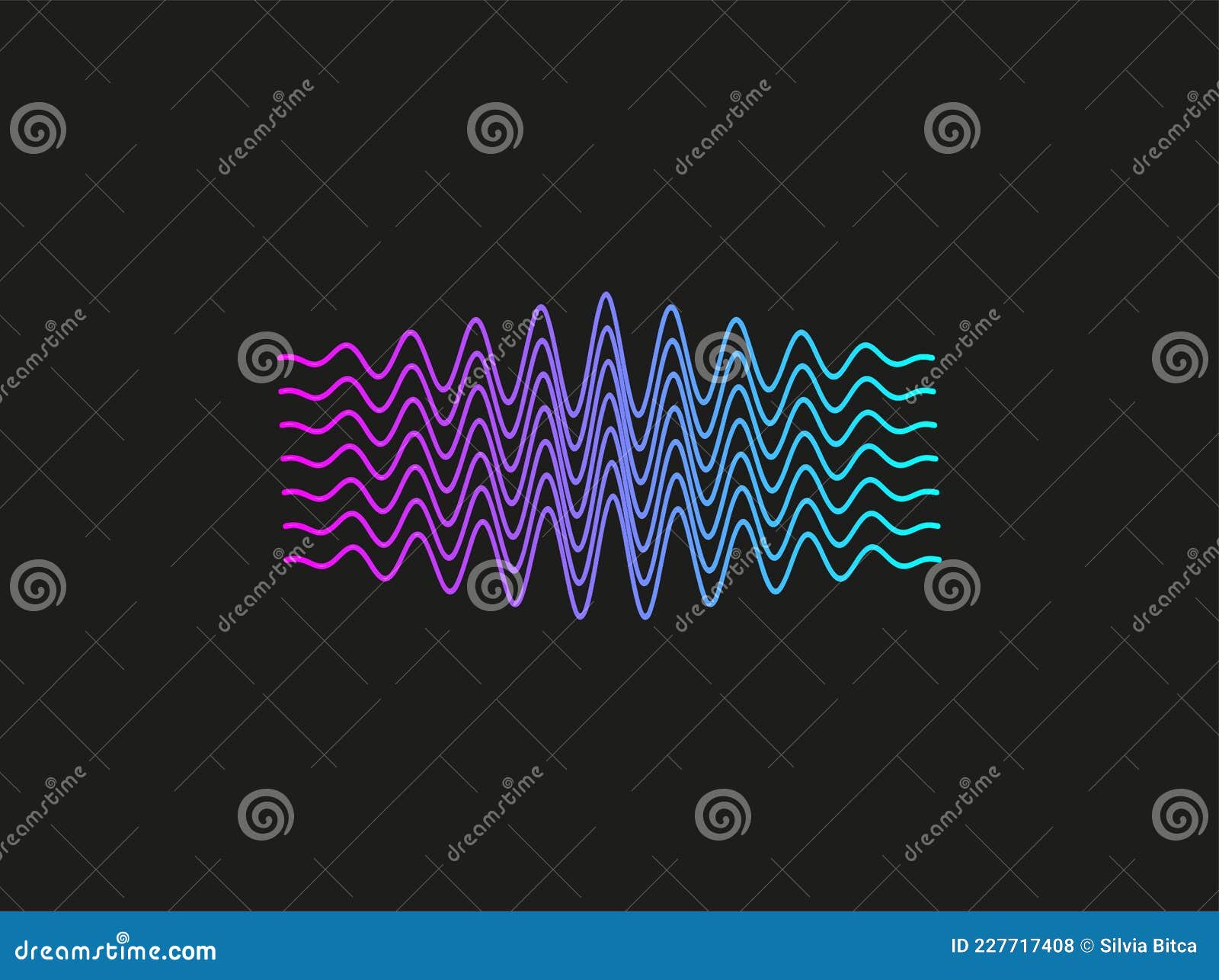 Modern Sound Wave Equalizer Stock Illustration - Illustration of noisy ...