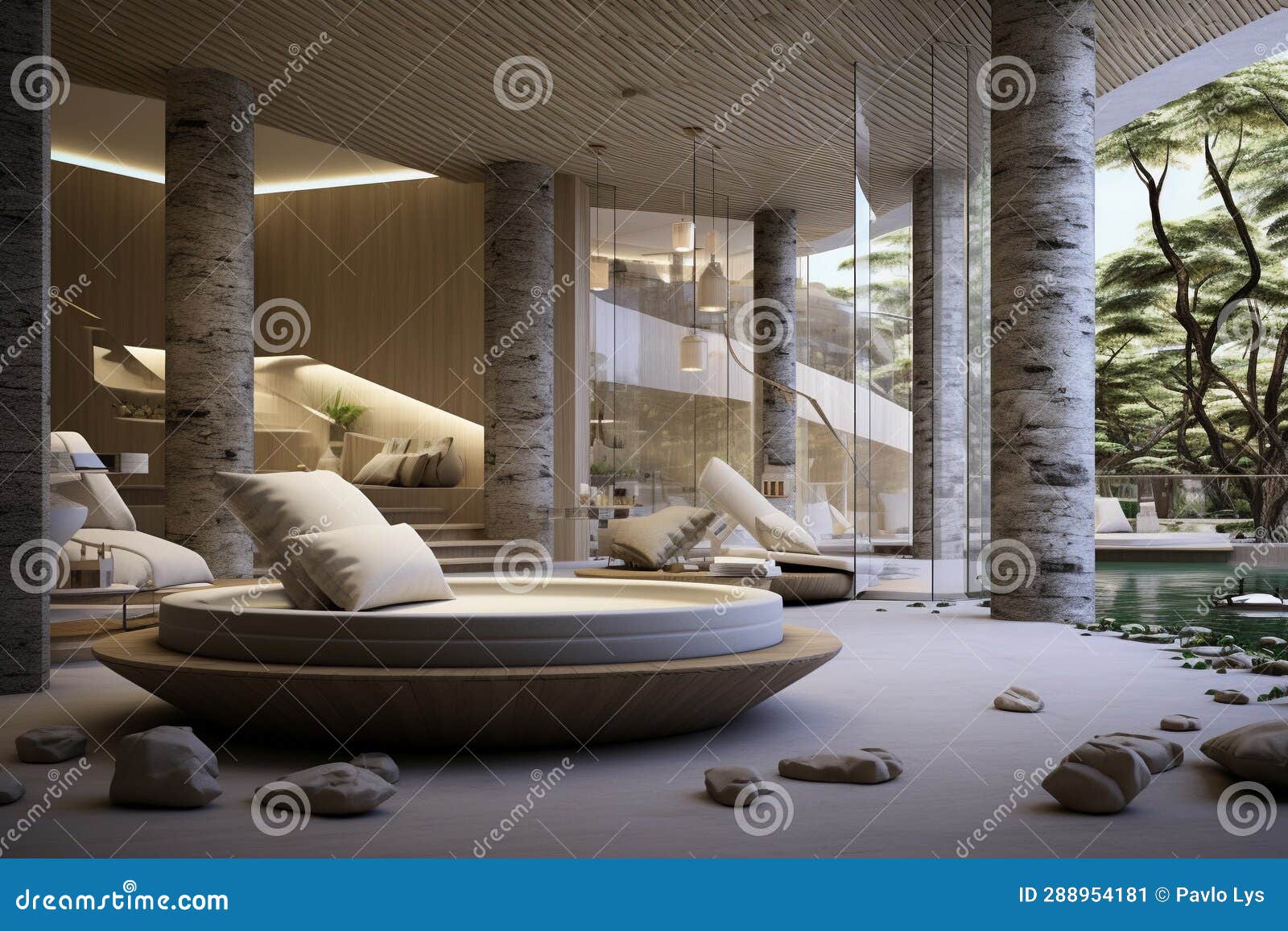 Modern Spa Salon. the Interior of the Spa Salon Stock Illustration ...