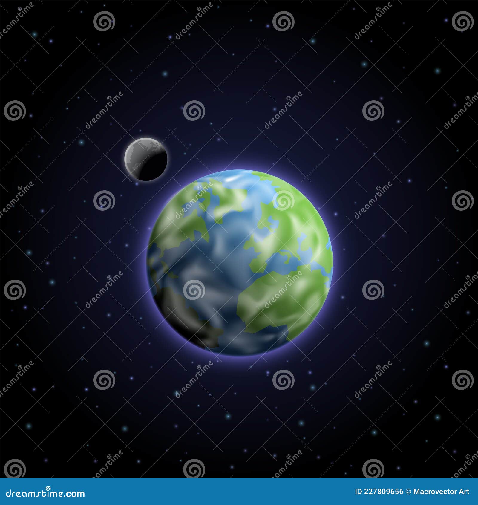 Modern Outer Space Composition Stock Vector - Illustration of planet ...