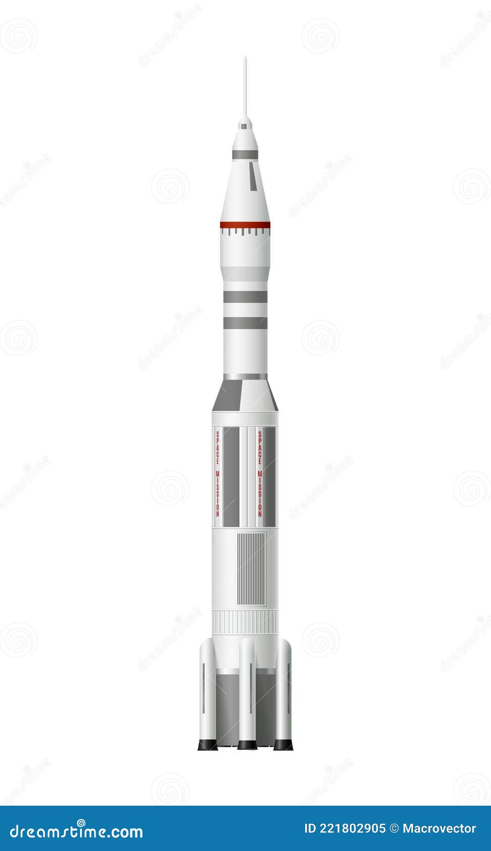 Realistic Rocket Illustration Stock Vector - Illustration of cosmo ...