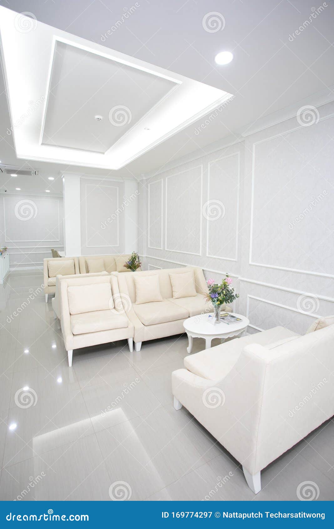 Modern Spacious Lounge or Living Room Interior Stock Image - Image of ...