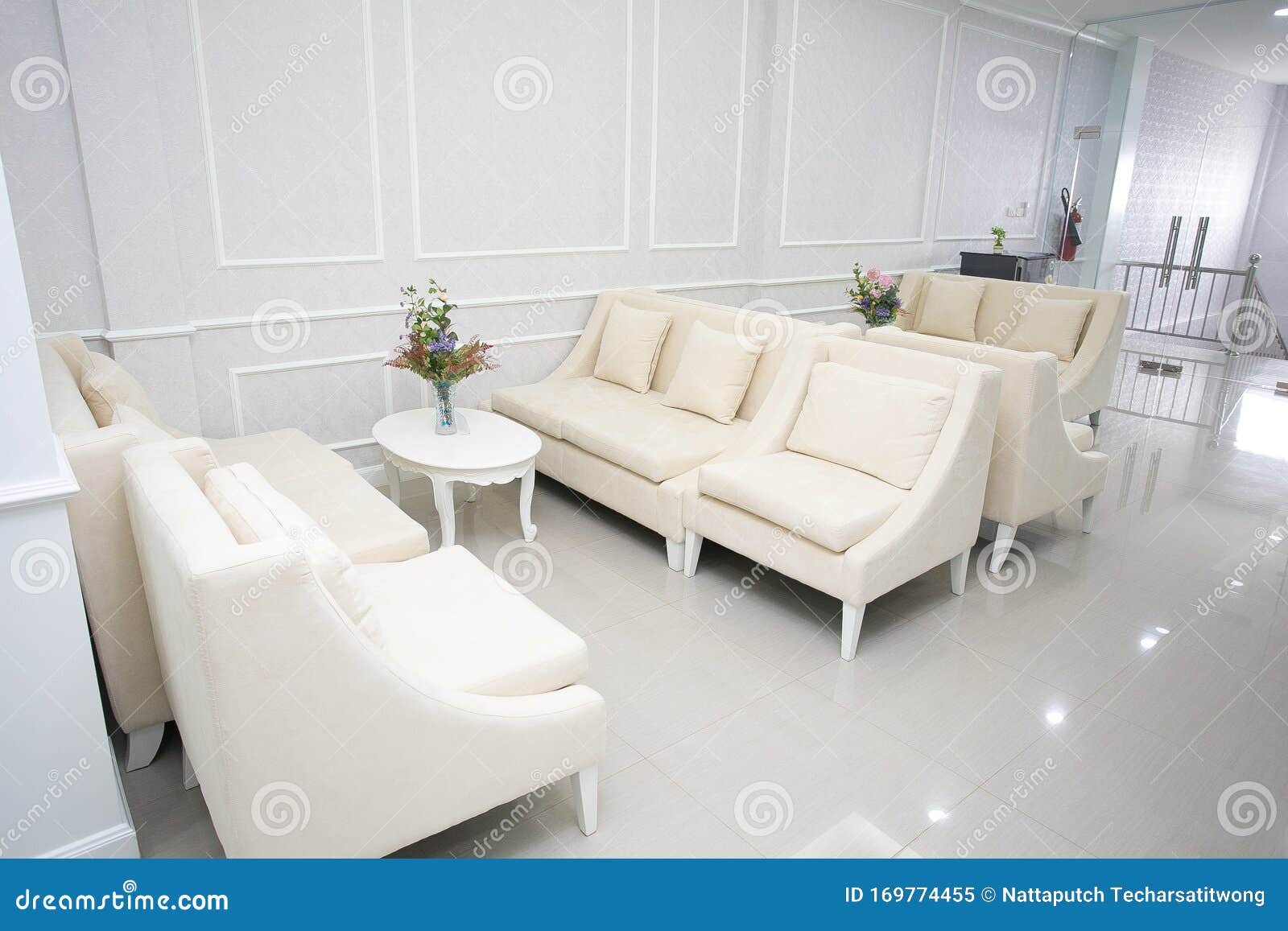 Modern Spacious Lounge or Living Room Interior Stock Image - Image of ...
