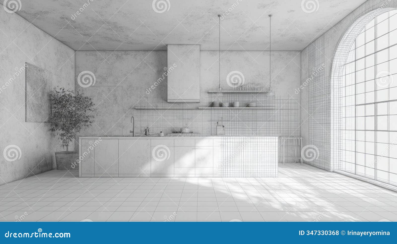 A Modern Spacious Room Designed with Stylish Furniture Transitioning ...