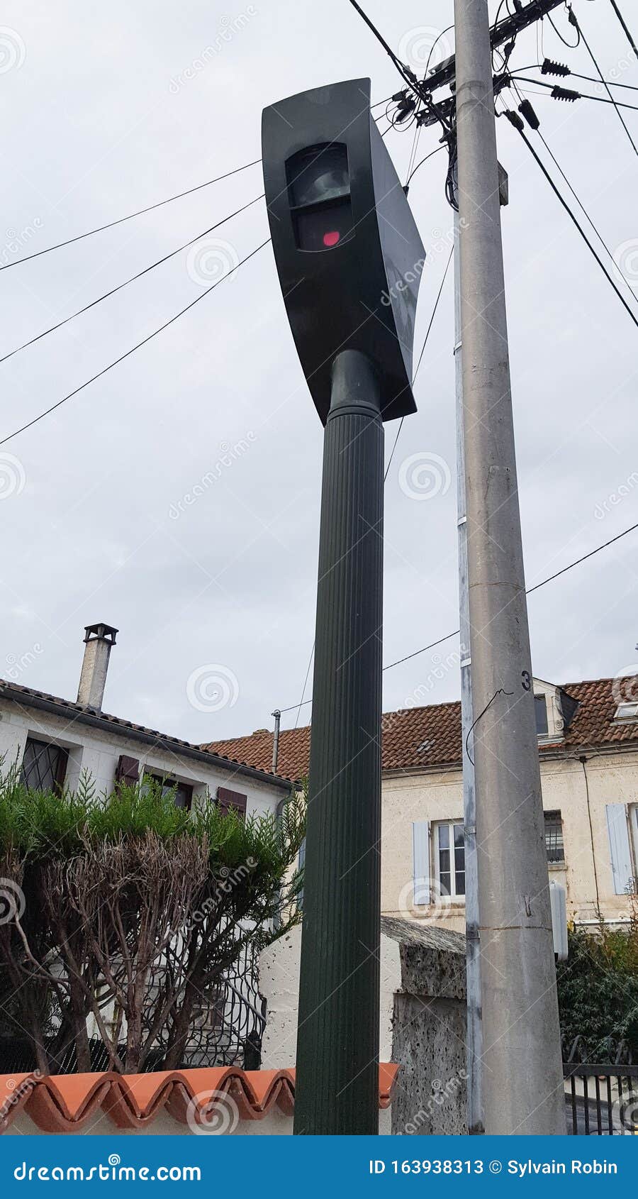 Modern Speed Control Camera Trap in Street for Control Car Stock Image ...