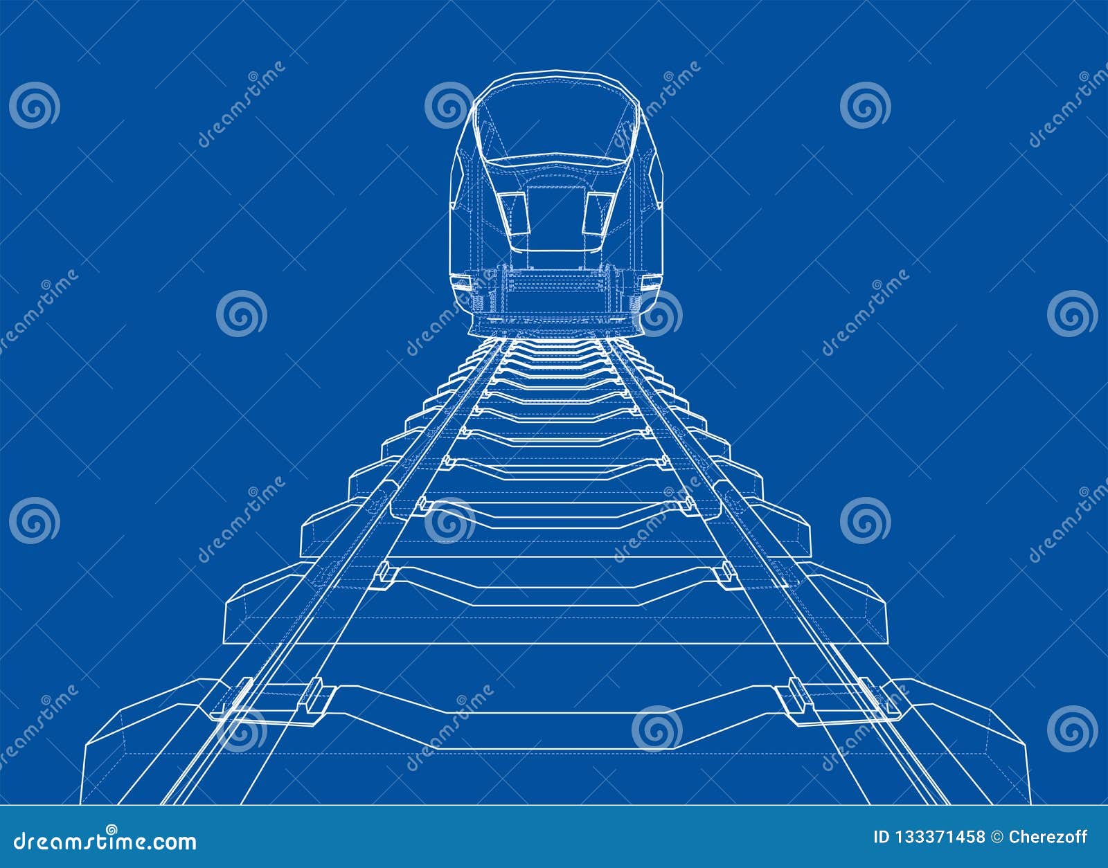 Modern speed train concept stock illustration. Illustration of sketch ...