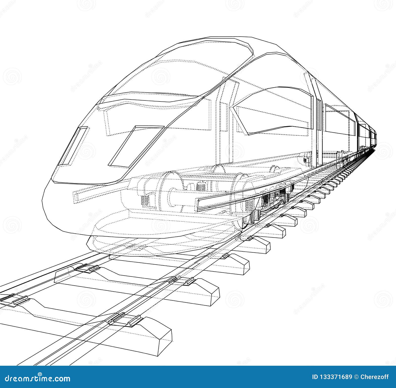 Modern speed train concept stock illustration. Illustration of ...