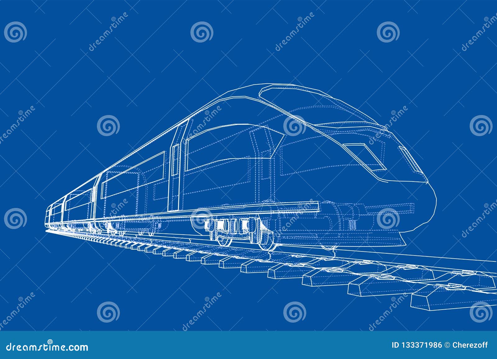 Modern speed train concept stock illustration. Illustration of abstract ...