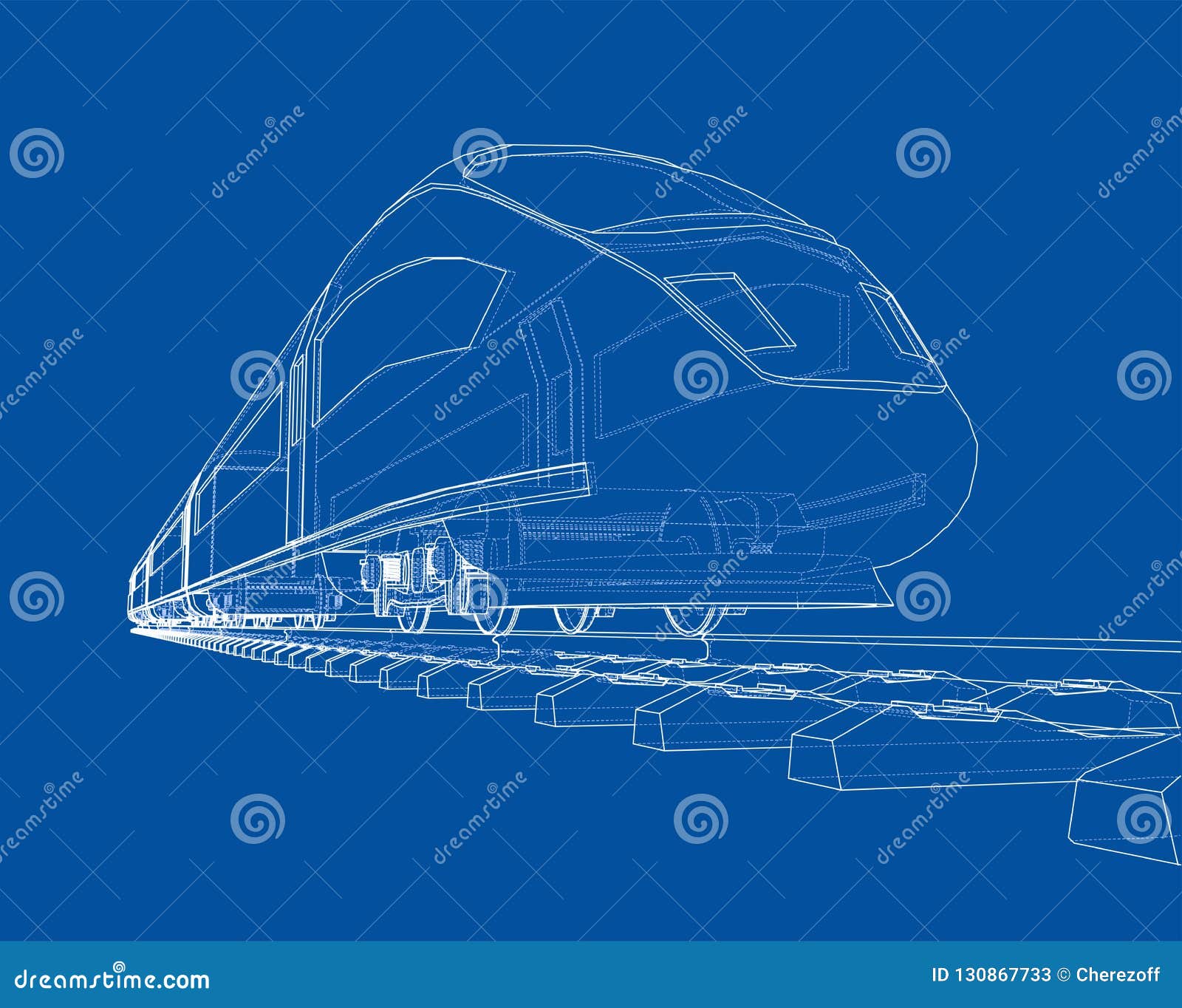 Modern Speed Train Concept. Vector Stock Vector - Illustration of ...