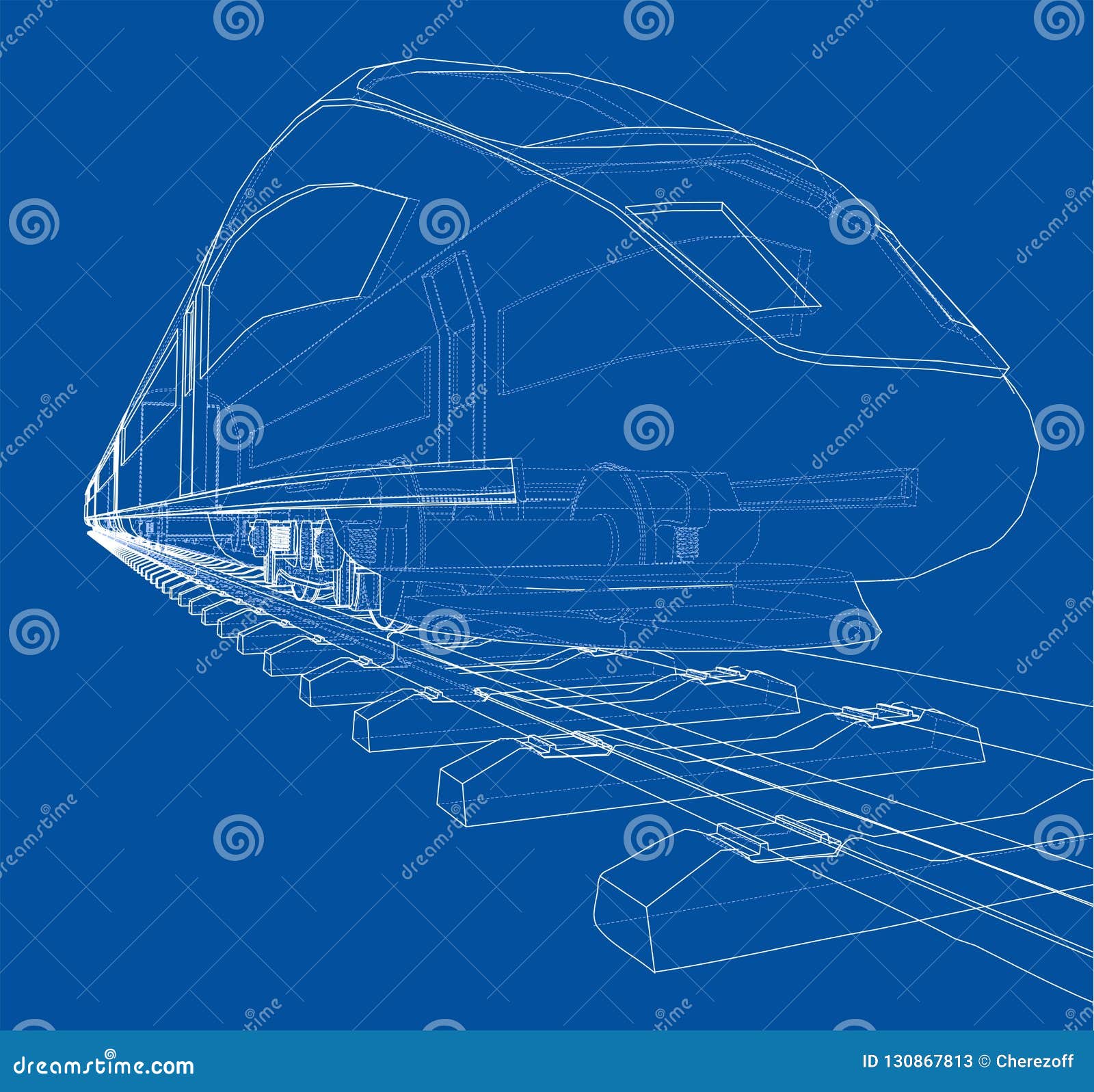 Modern Speed Train Concept. Vector Stock Vector - Illustration of ...