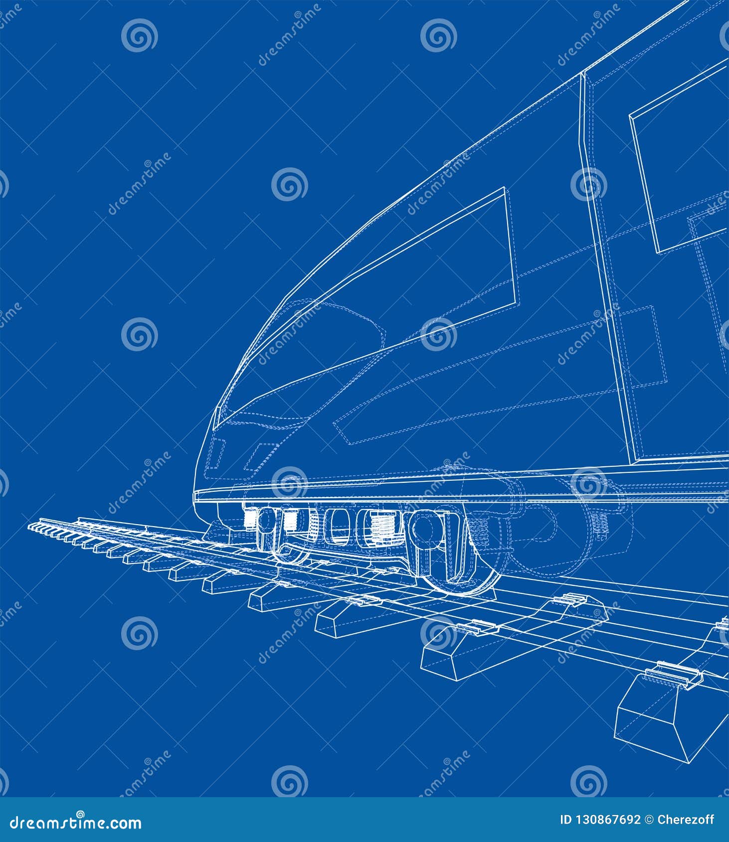 Modern Speed Train Concept. Vector Stock Vector - Illustration of ...