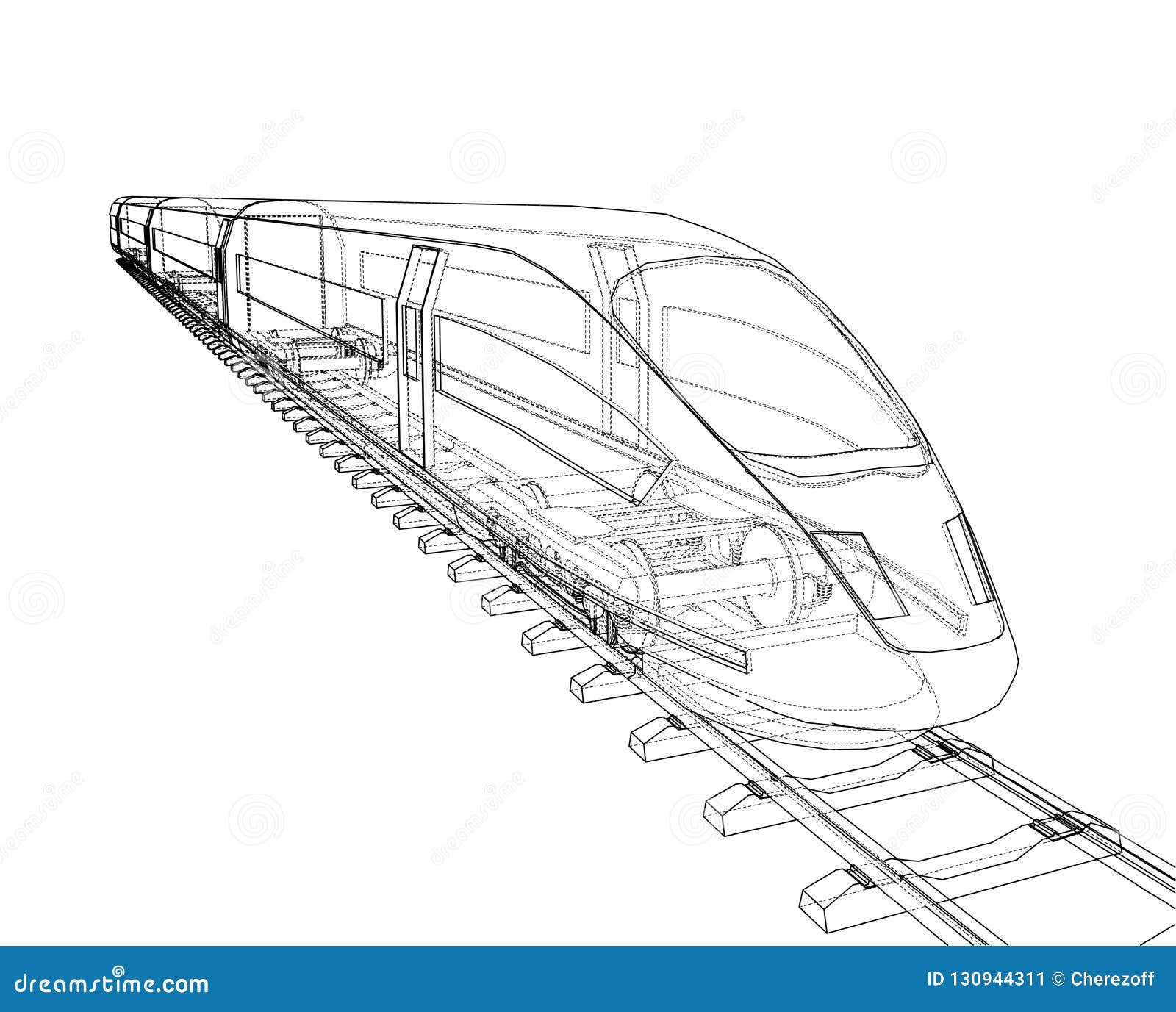 Modern Speed Train Concept. Vector Stock Vector - Illustration of ...