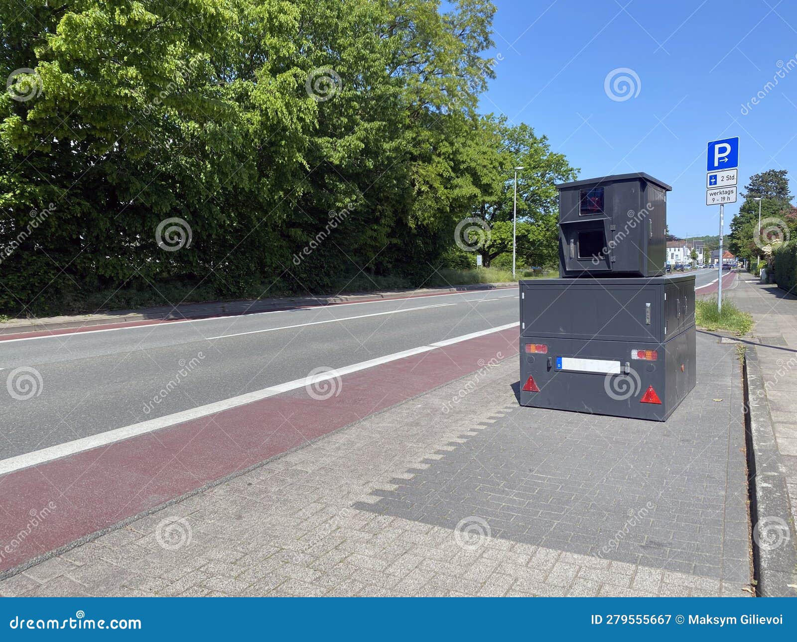 Modern Speed Trap at a Road Stock Image - Image of drive, photograph ...