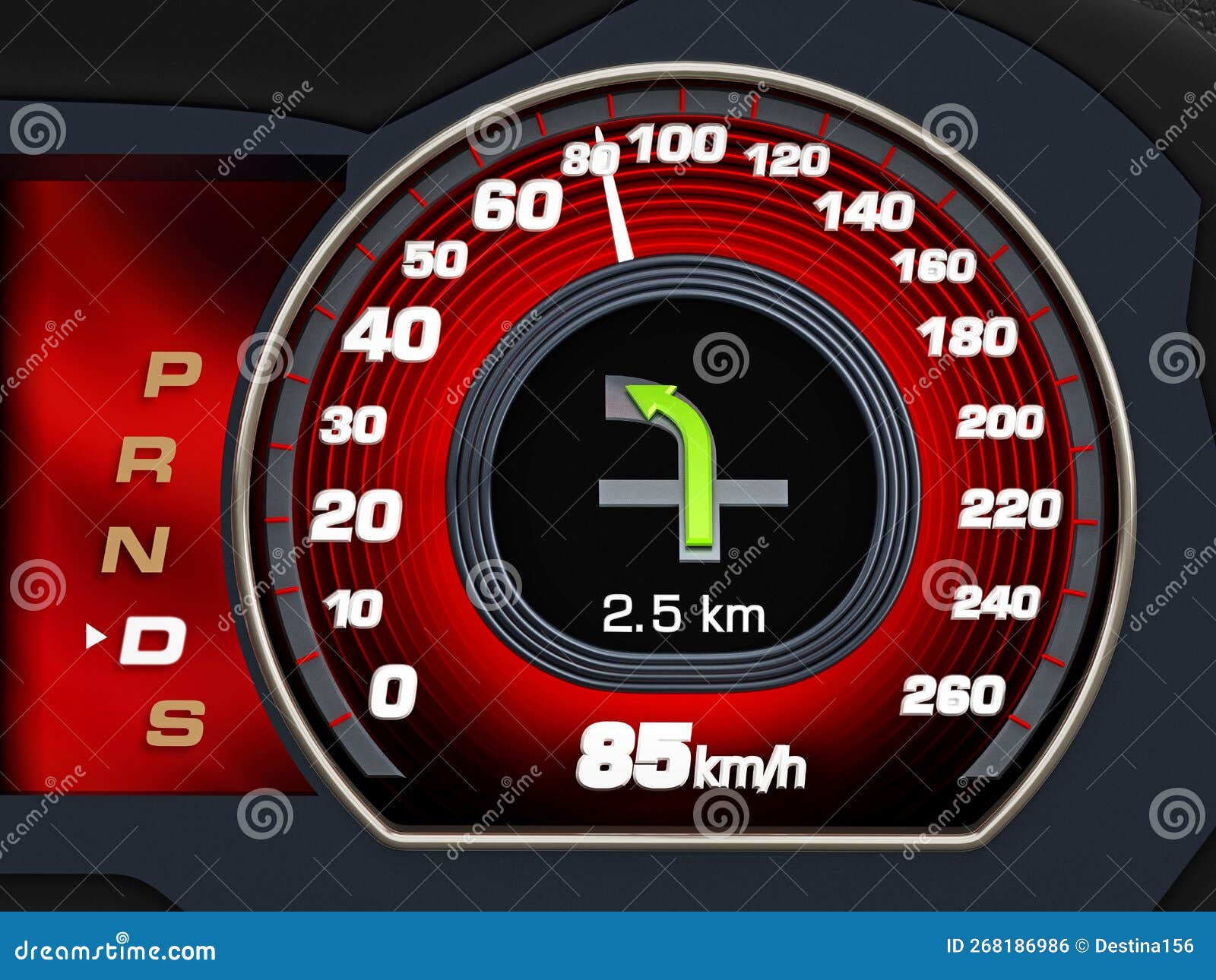 Modern Car Speedometer And Rpm Gauge. Racing Background. Vector ...