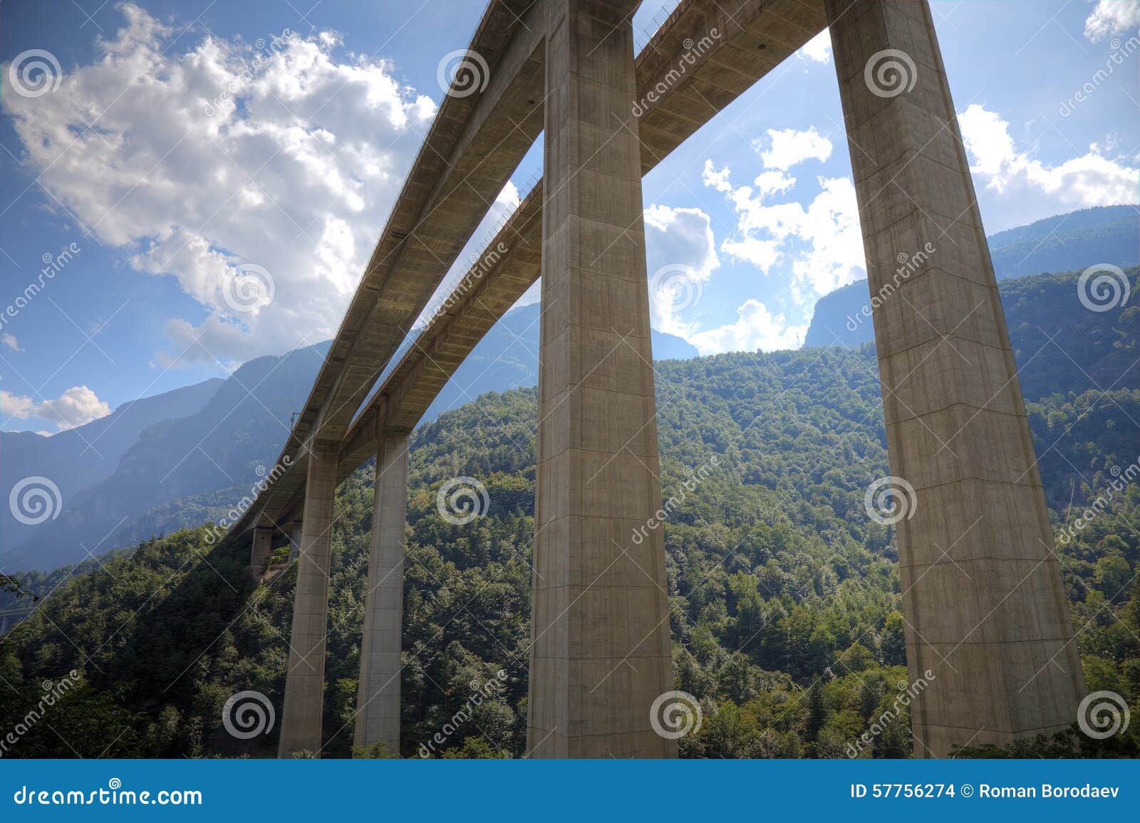 Highway Overpass Modern Bridge Architecture Road Urban Structure ...