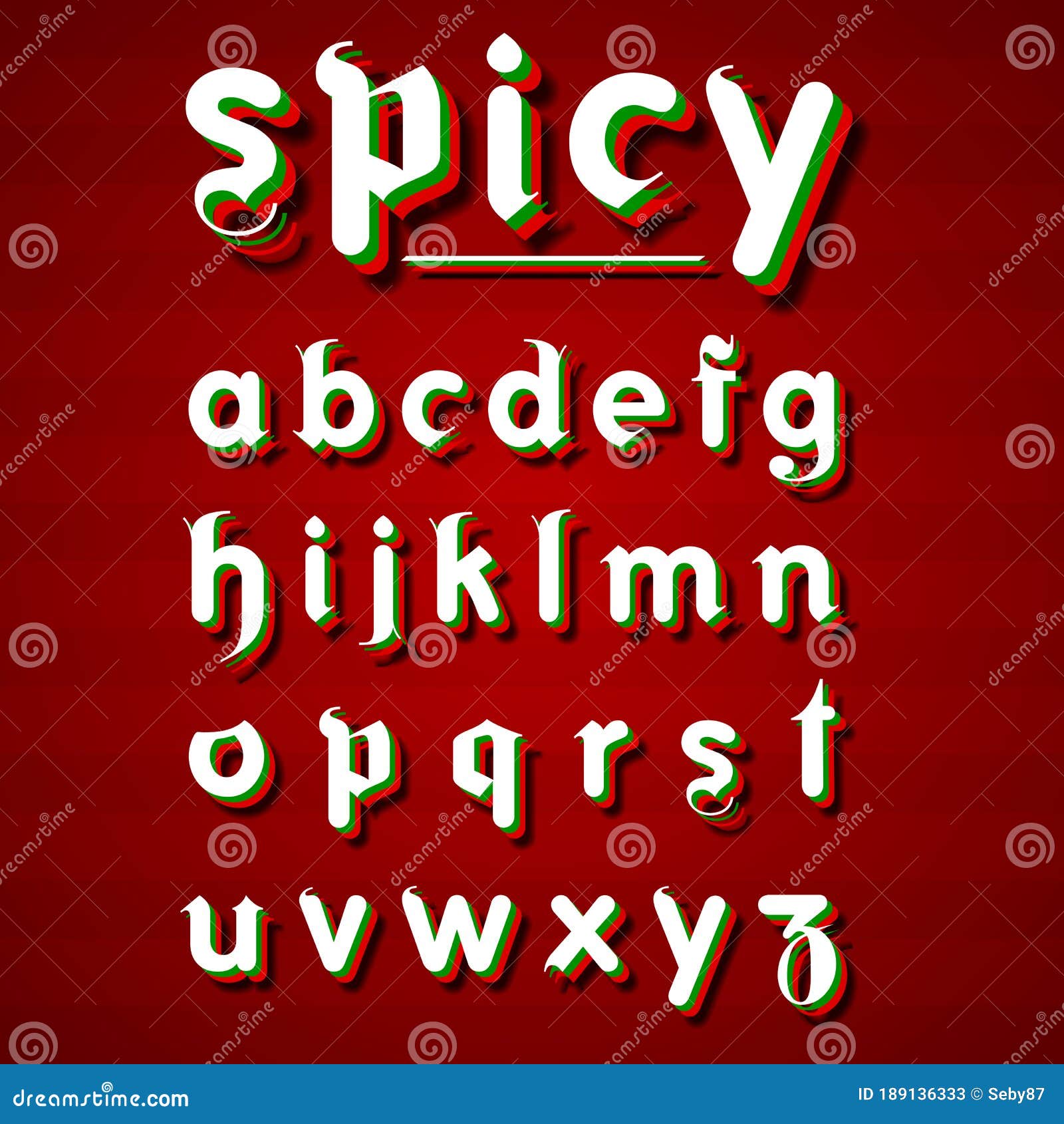 Modern `Spicy Font for Any Use, Vector Illustration Stock Vector ...