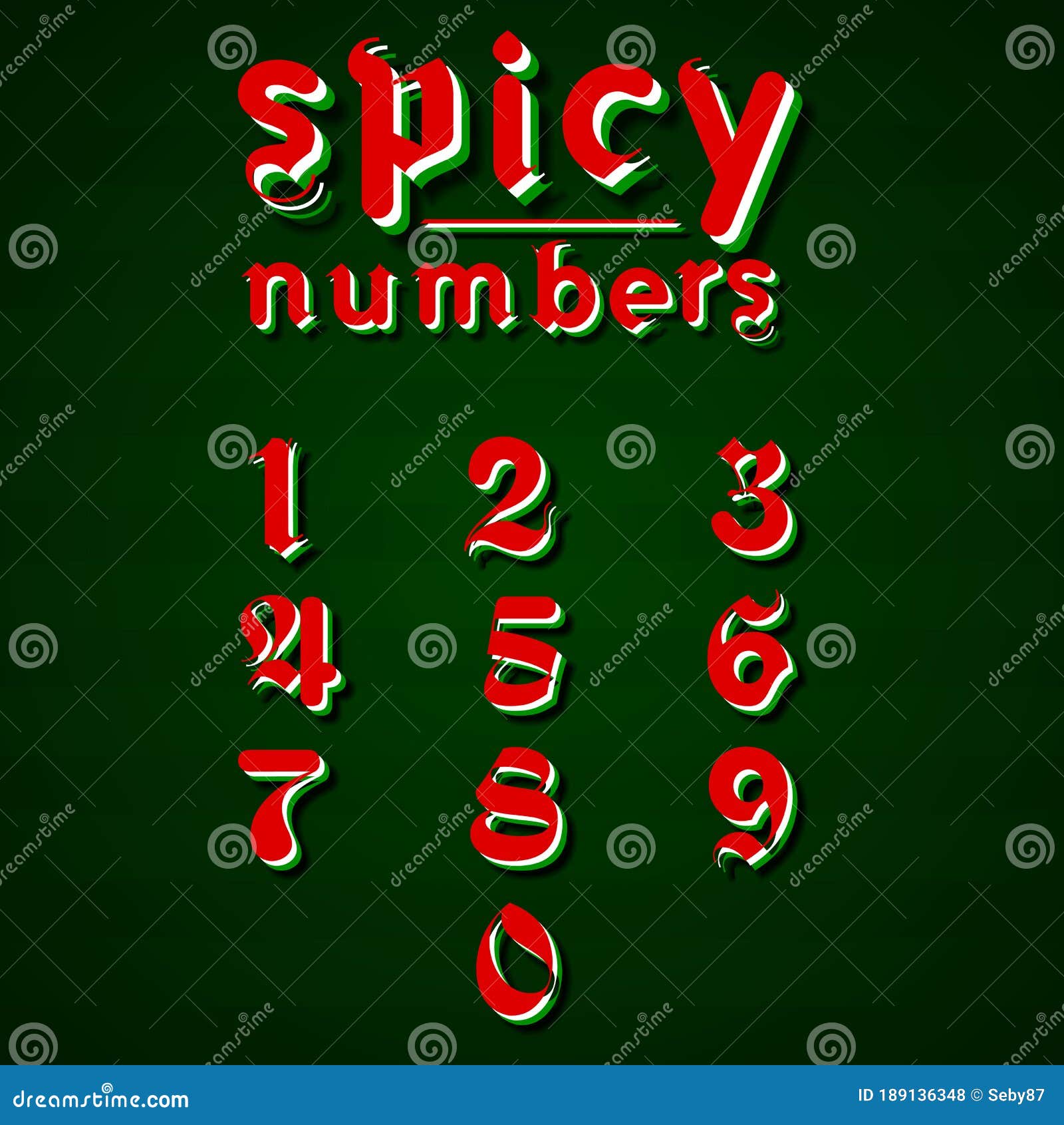 Modern `Spicy Font for Any Use, Vector Illustration Stock Vector ...