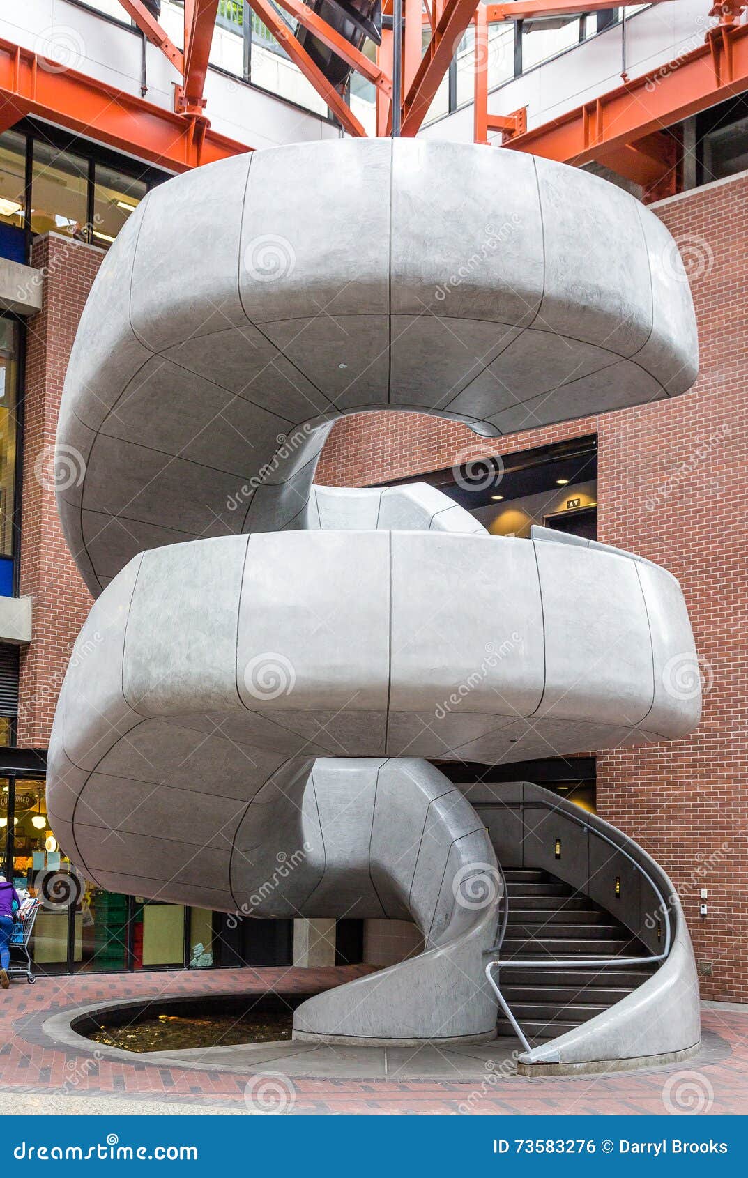 Modern Spiral Staircase in Mall Stock Photo - Image of contemporary ...