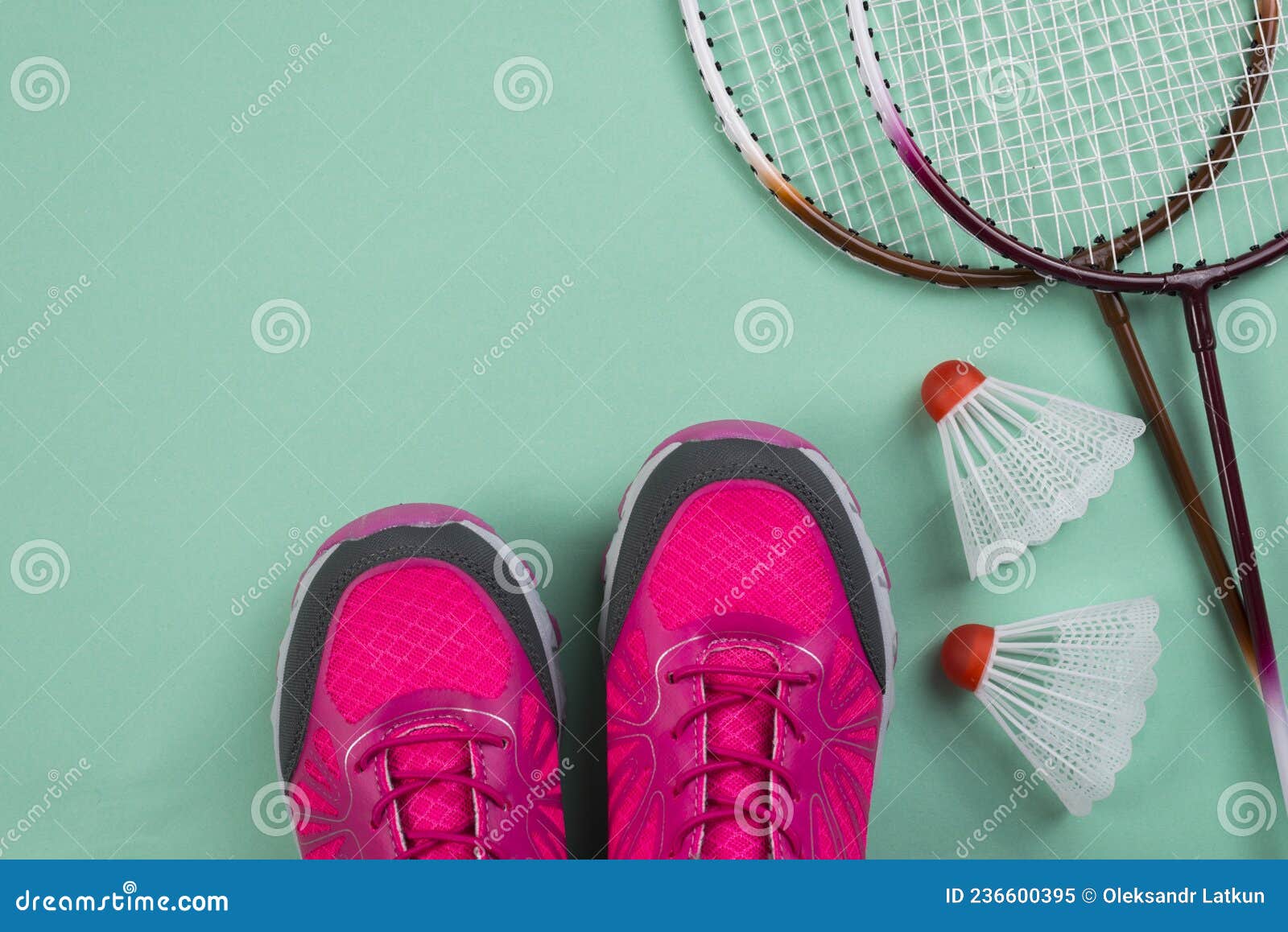 Modern Sport Composition with Badminton Elements. High Quality Photo ...