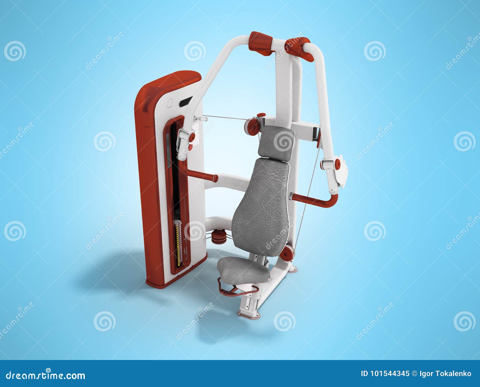 Modern Sport Exercise Machine for the Body Perspective 3d Render Stock ...