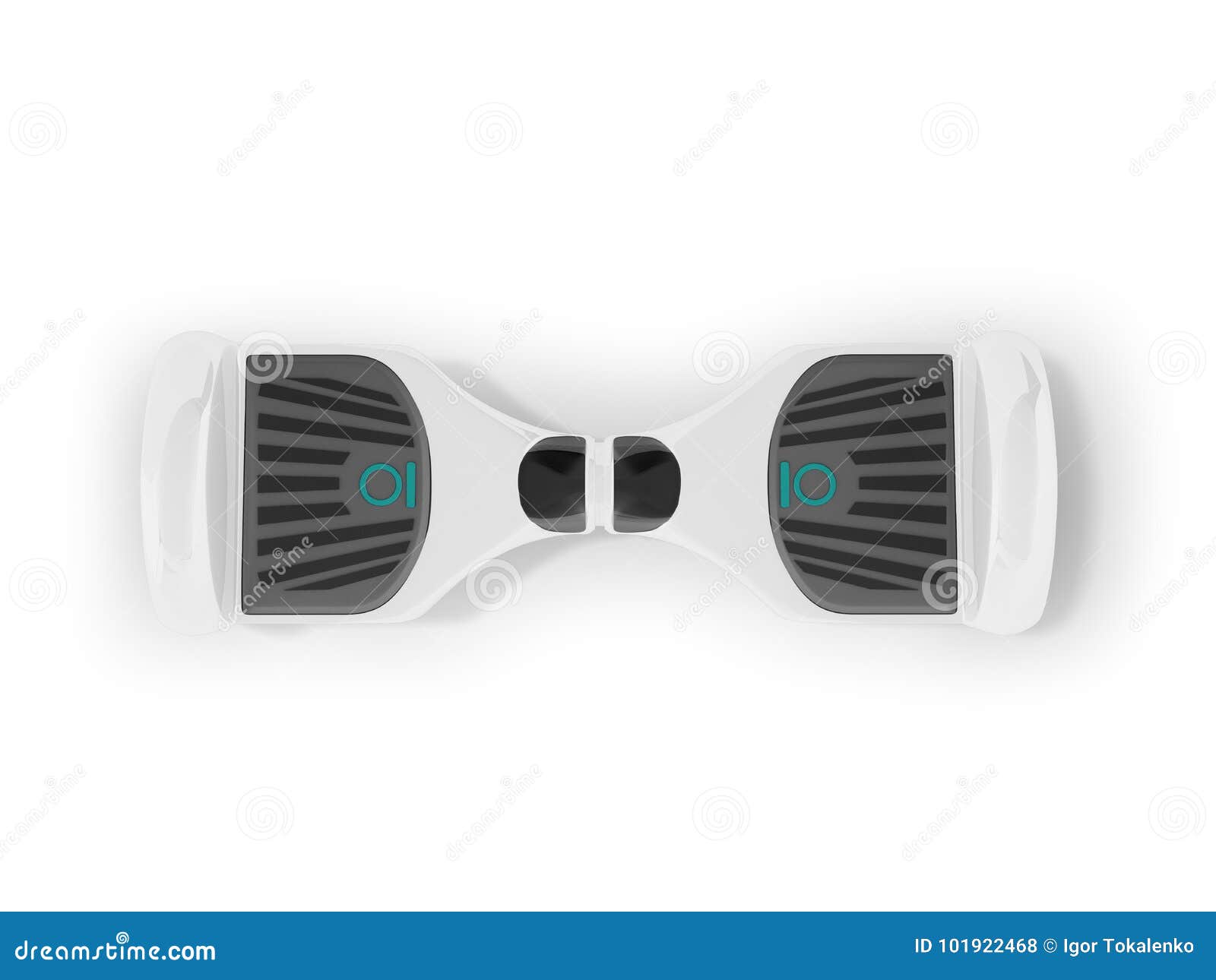 Modern Sport Gyroboard White Top 3d Render on White Background Stock ...