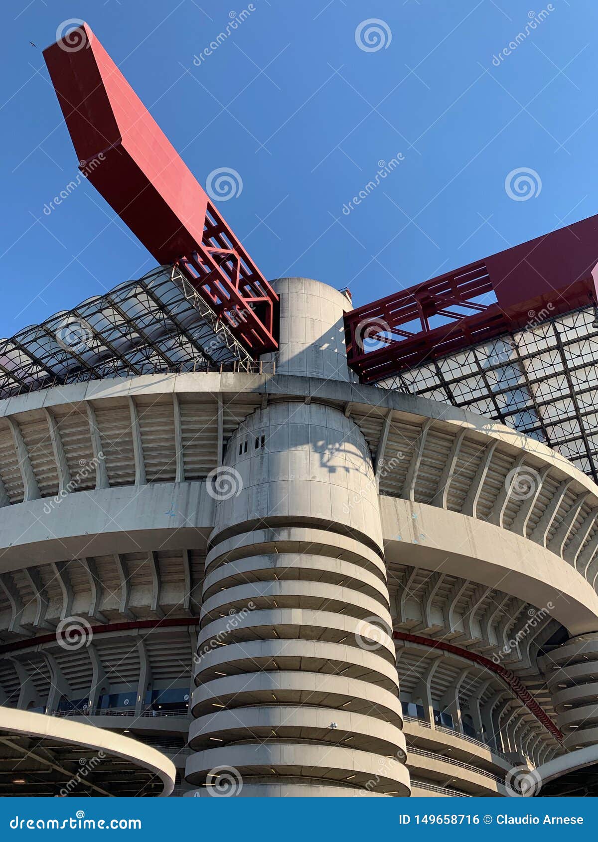 Modern Sport Stadium Structure Stock Photo - Image of color, milan ...