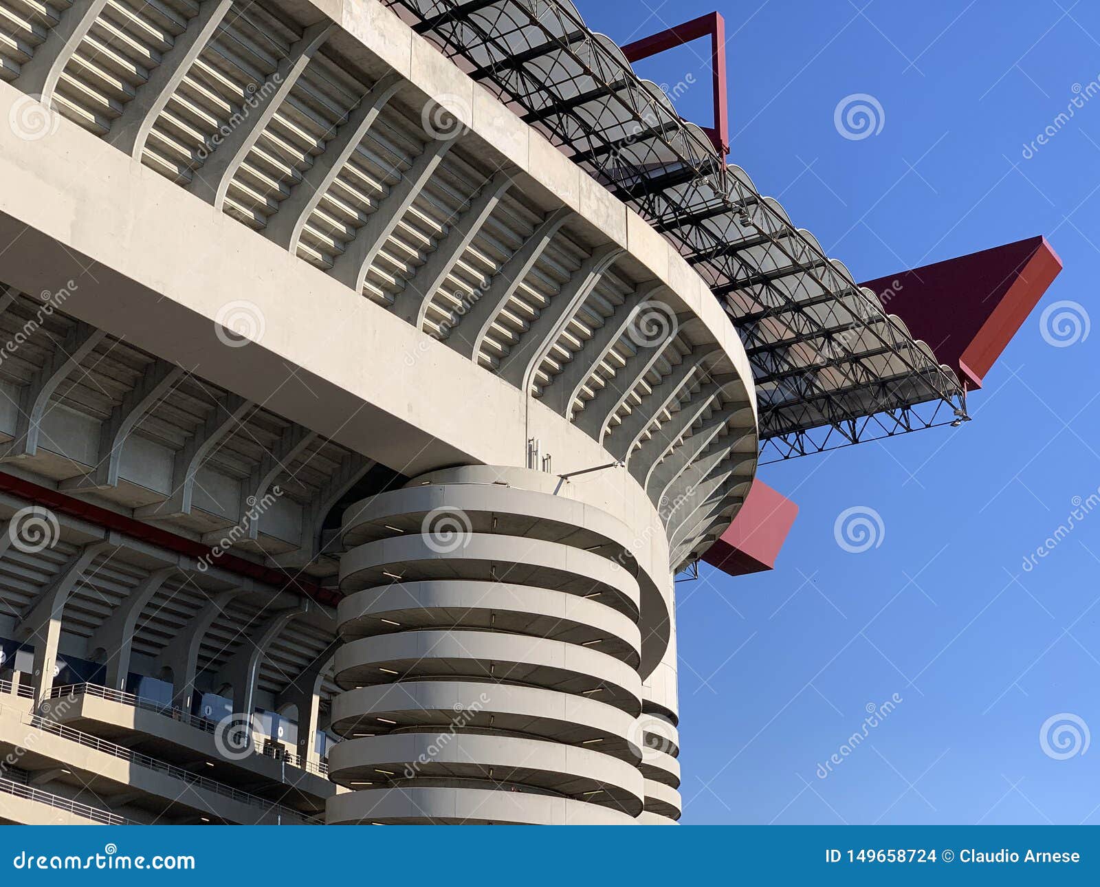 Modern Sport Stadium Structure Stock Photo - Image of color, italy ...