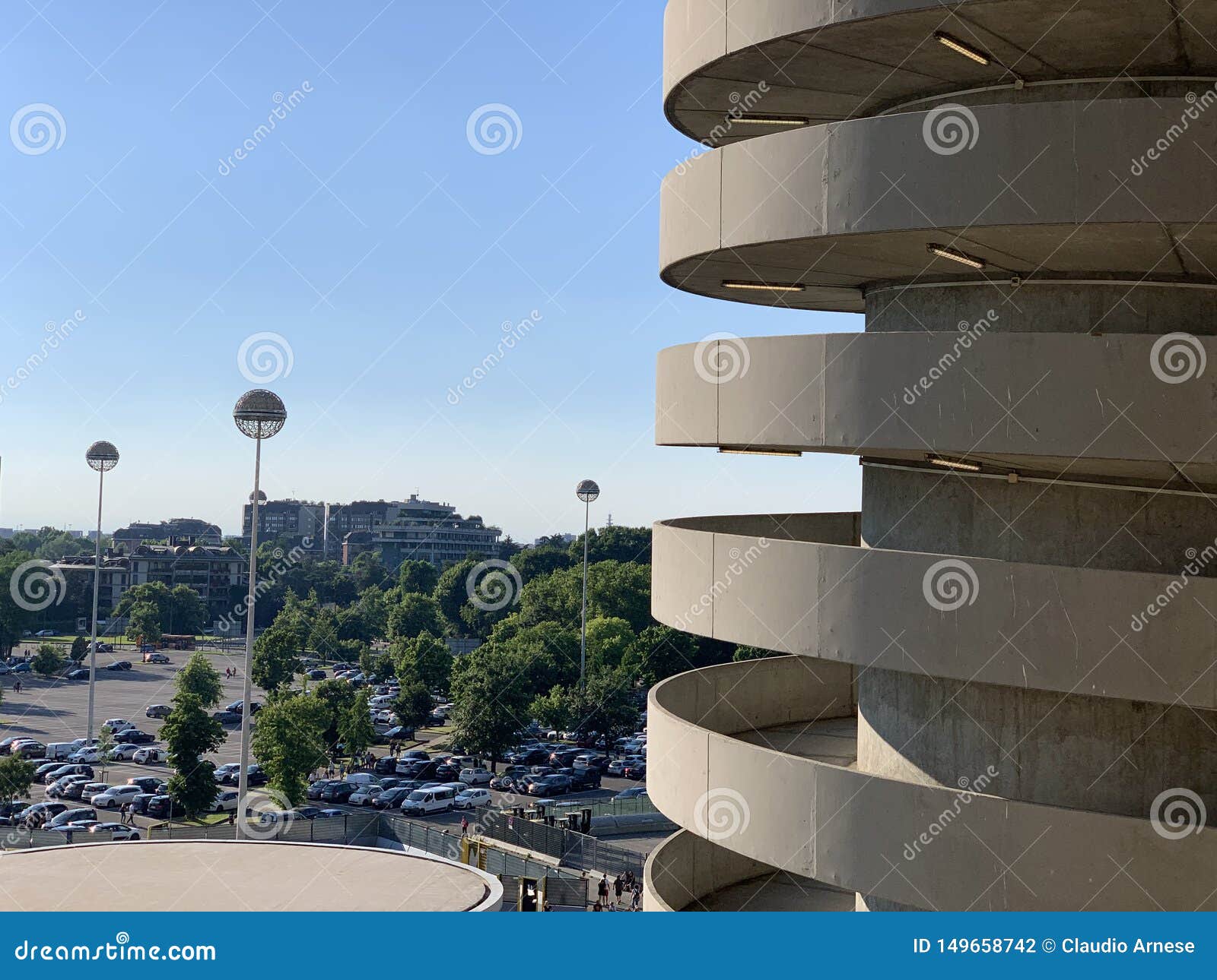Modern Sport Stadium Structure Stock Photo - Image of modern, milan ...