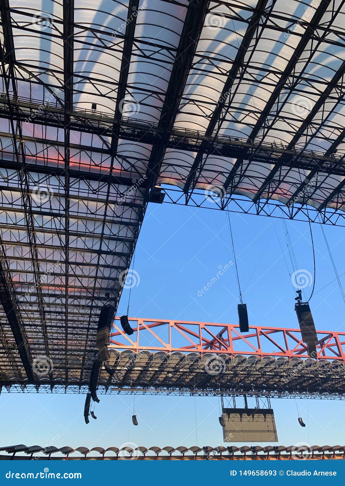 Modern Sport Stadium Structure Stock Image - Image of structure, center ...