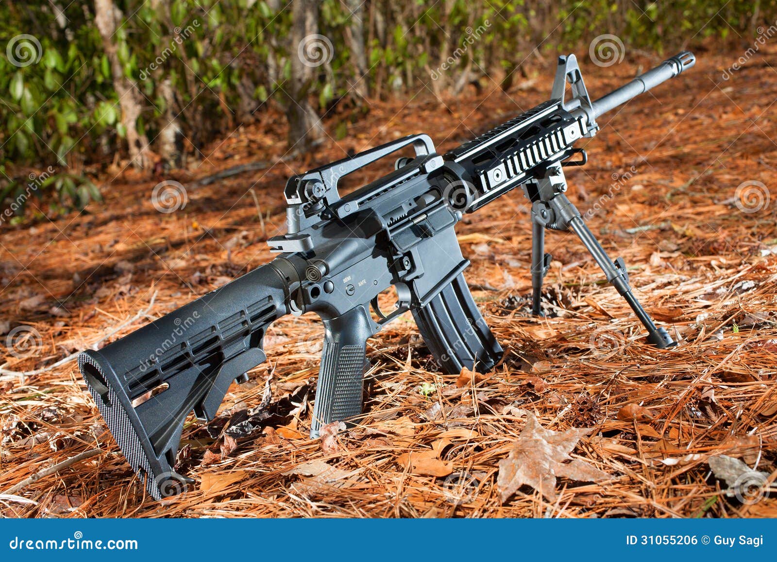 Modern sporting rifle stock photo. Image of trigger, firearm - 31055206