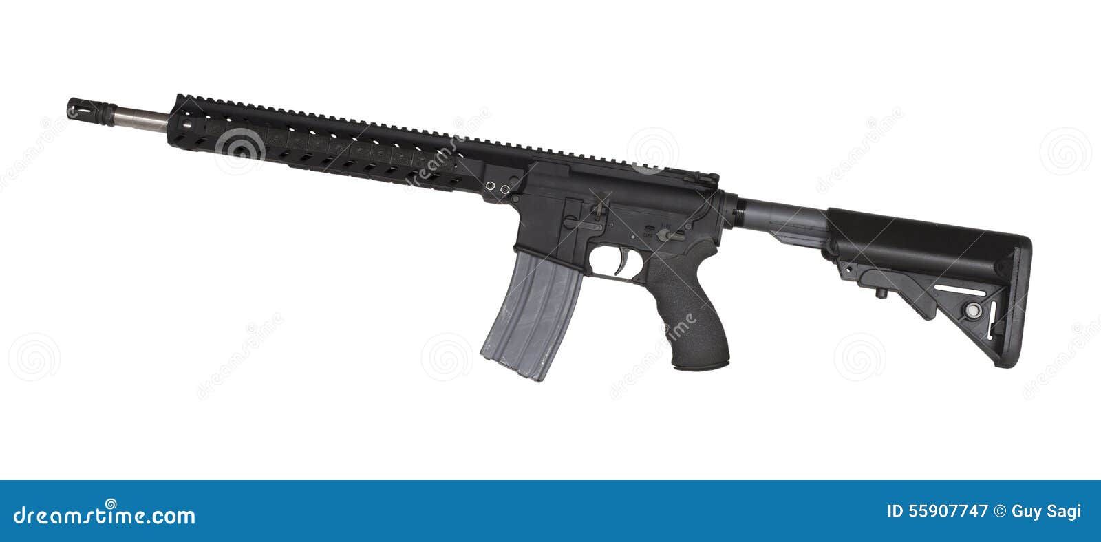 Modern sporting rifle stock image. Image of pistol, magazine - 55907747