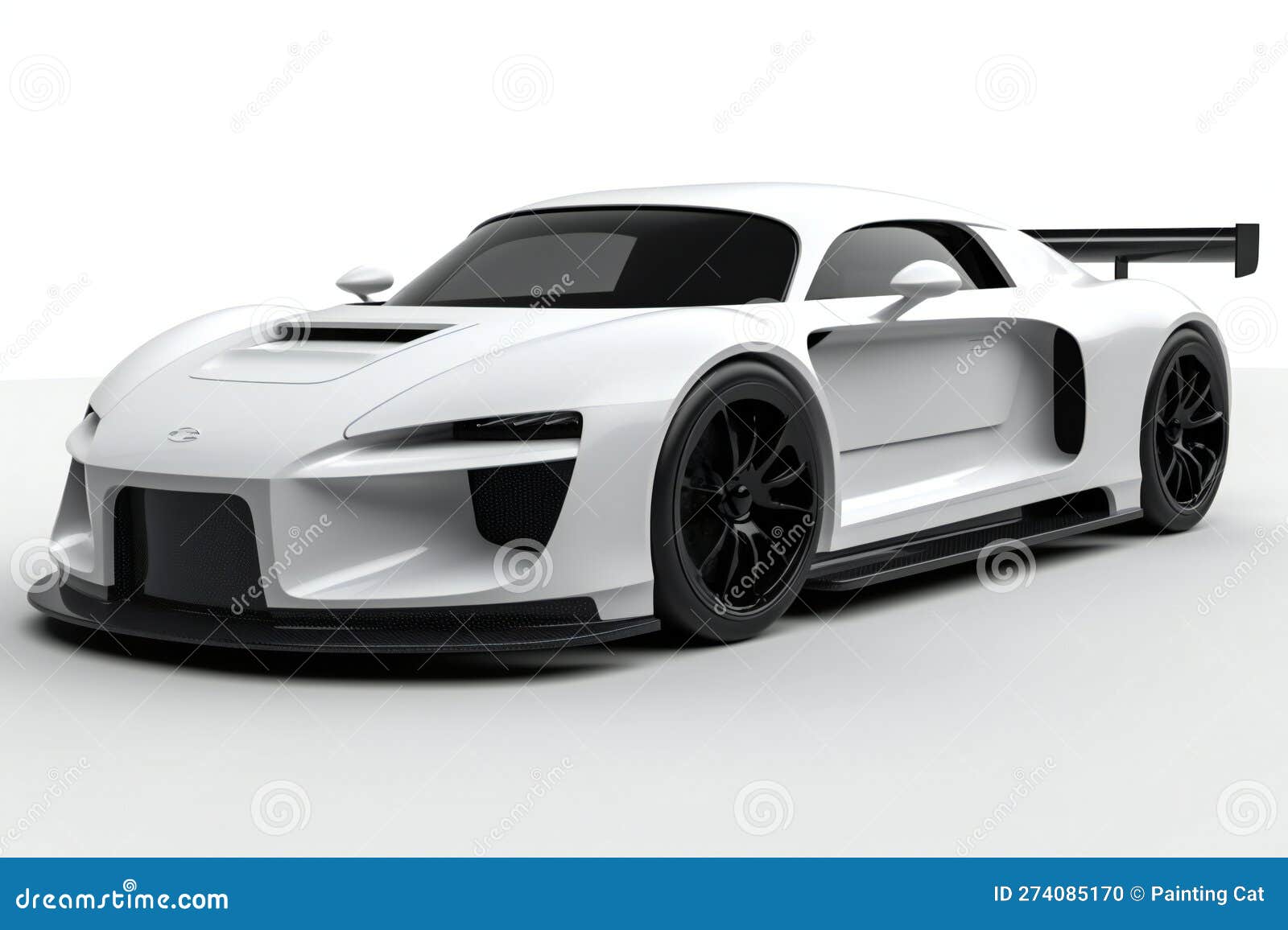 Modern Sports Car on a White Background in the Studio Stock Photo ...