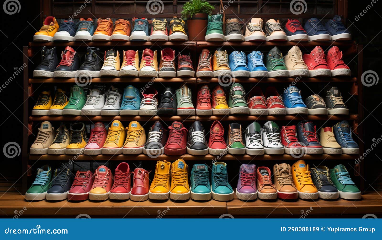 A Modern Sports Shoe Collection in a Vibrant Multi Colored Variation ...