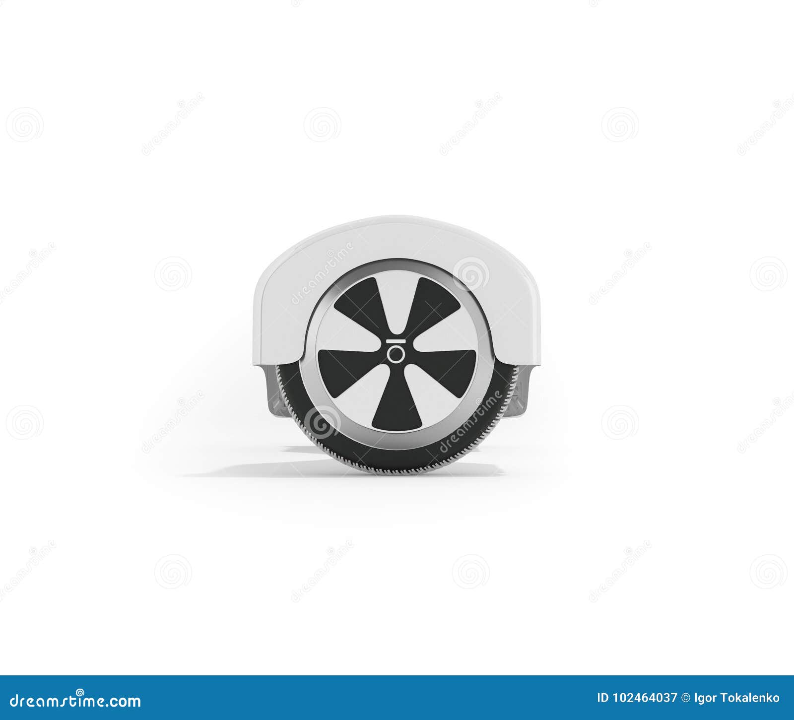Modern Sporty Gyroboard White Side View 3d Render on White Background ...