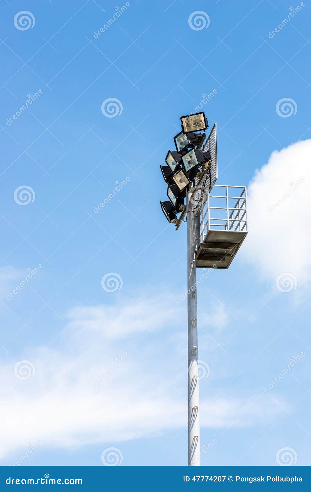 Modern Spotlight Tower Royalty-Free Stock Photography | CartoonDealer ...