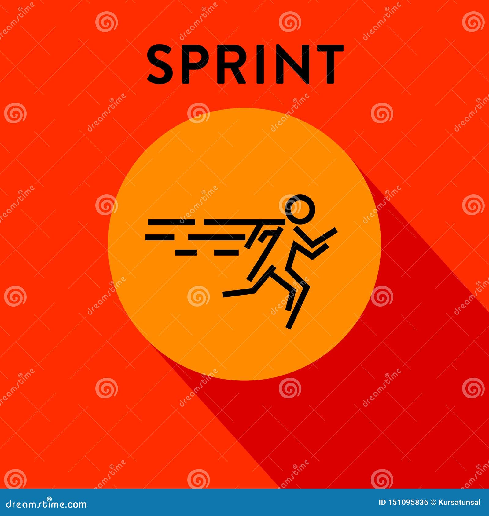 Modern Sprinter Icon with Linear Vector Styles Stock Vector ...
