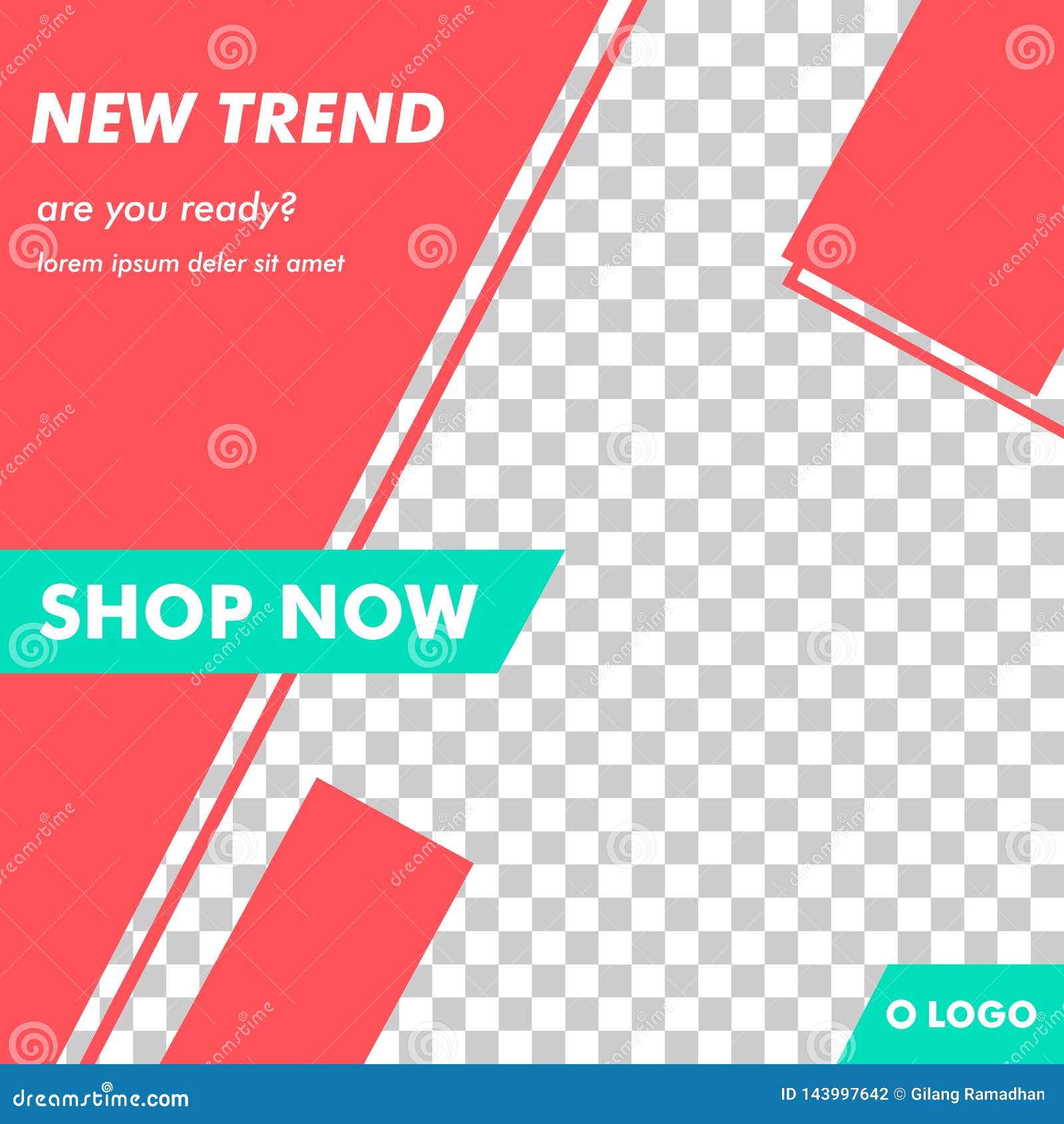 Modern Square Banner Template Vector Stock Illustration - Illustration ...