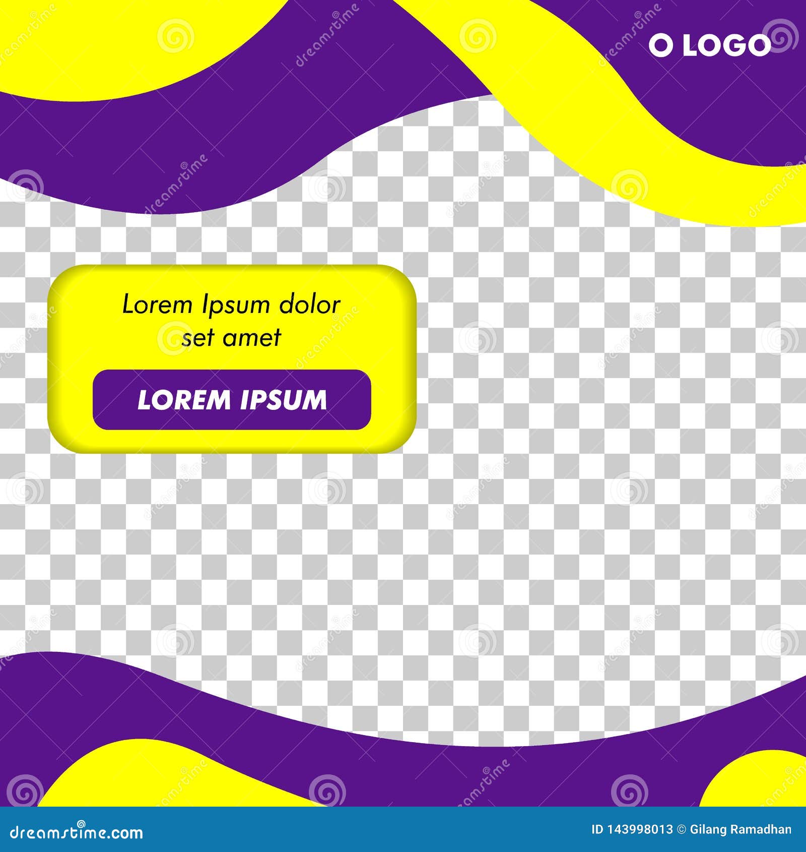 Modern Square Banner Template Vector Stock Illustration - Illustration ...