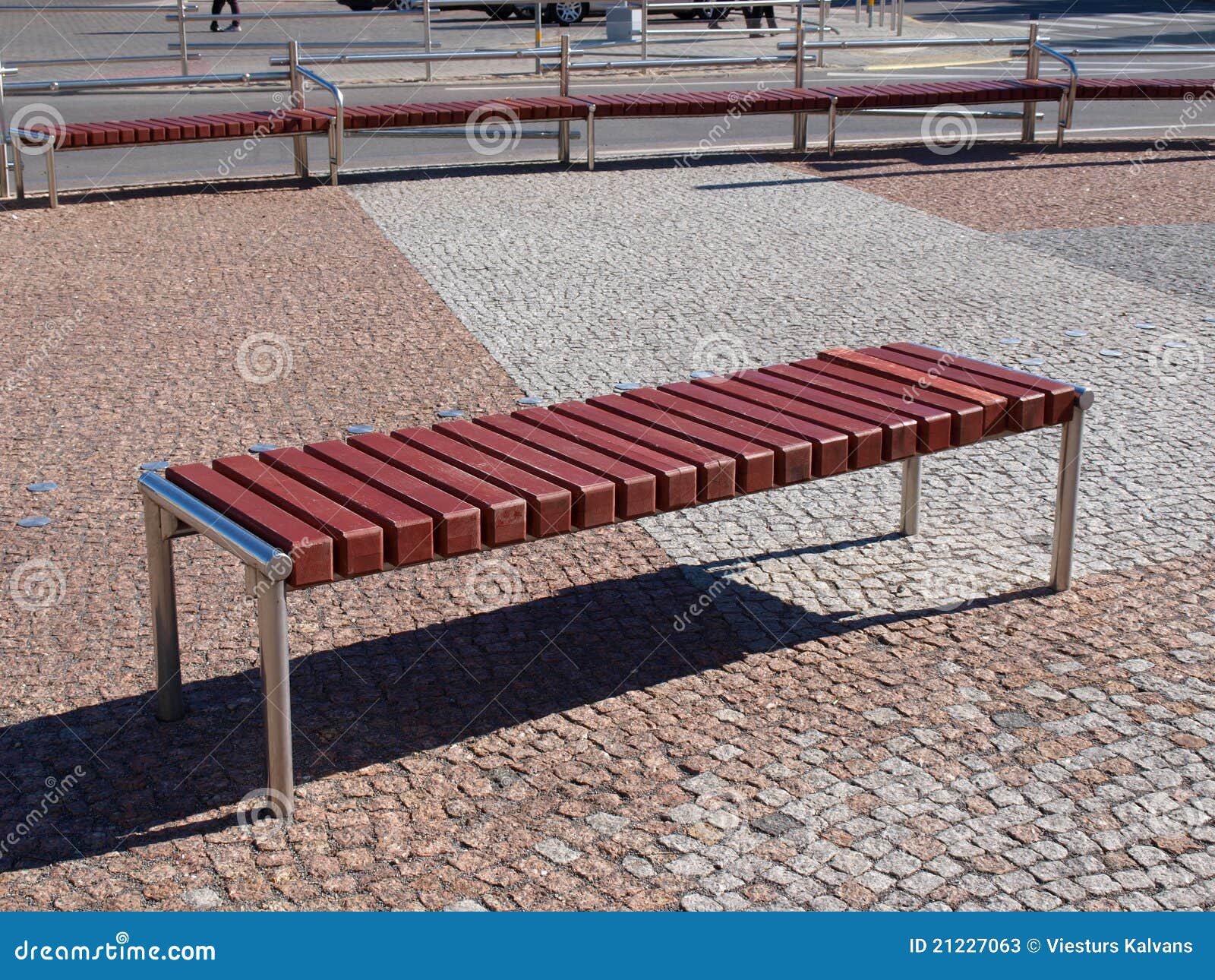 Modern square bench stock image. Image of street, square - 21227063