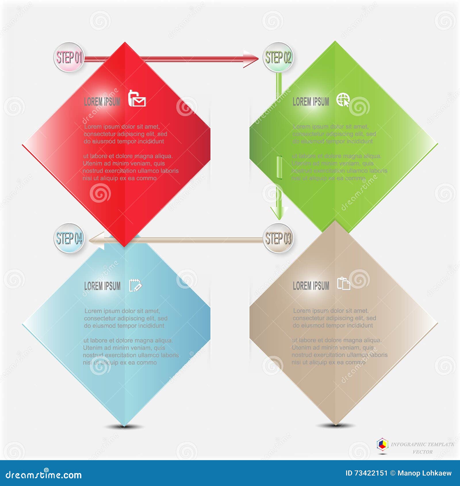 Modern Square Business Infographic Template Stock Vector - Illustration ...