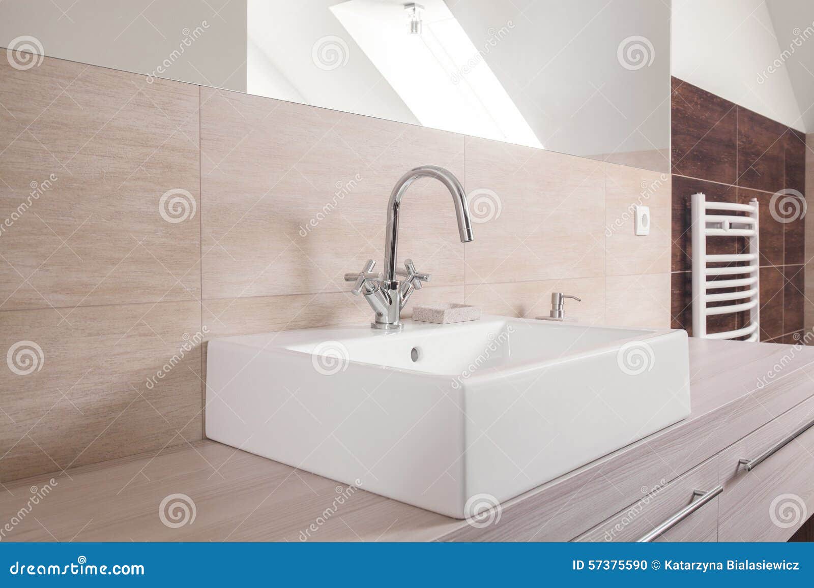 Modern square ceramic sink stock photo. Image of sink - 57375590