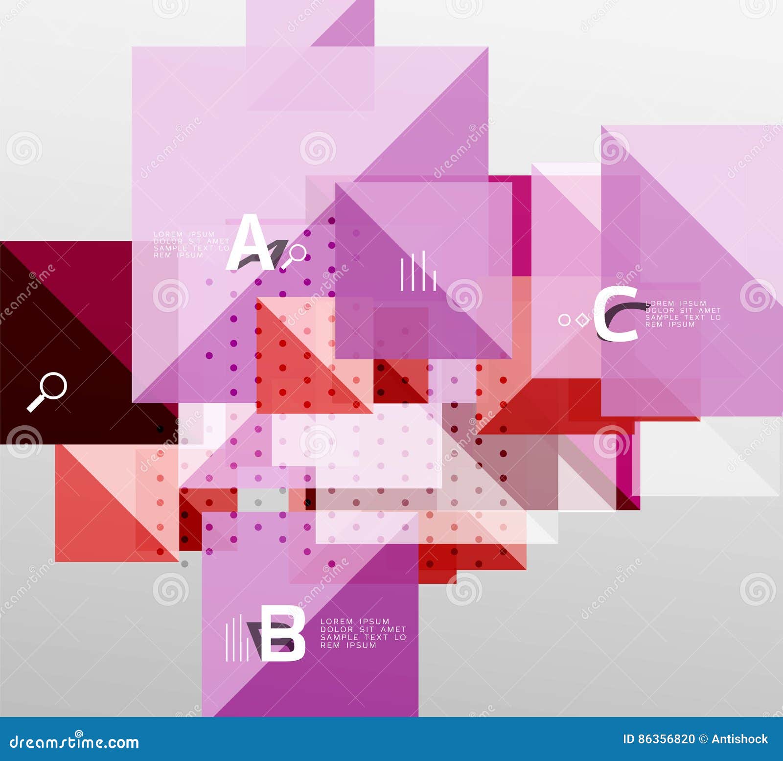 Modern Square Composition, Abstract Banner Stock Illustration ...